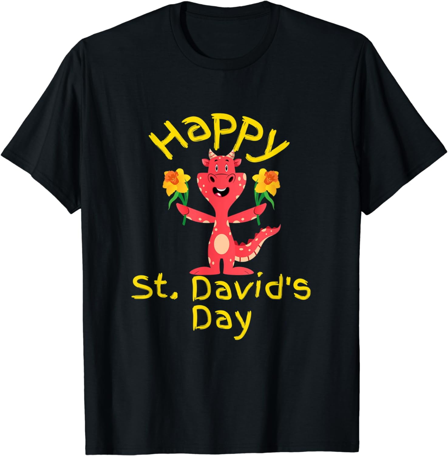 St Davids Day Kids Funny Happy Saint David's Welsh Wales T-Shirt ...