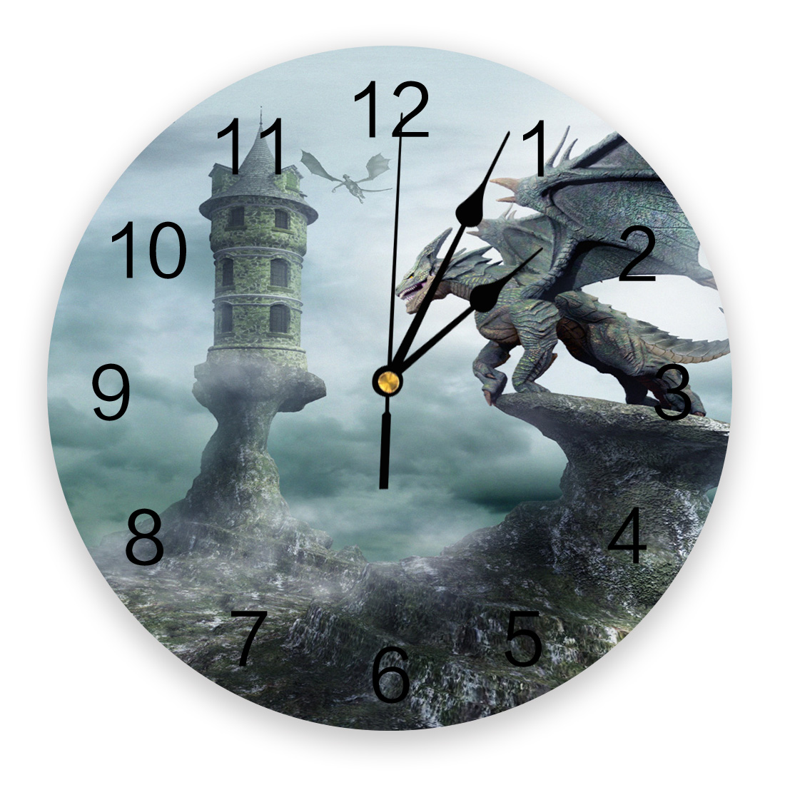 St Dragon Living Room Clock Wall Round Clocks Home Bedroom Kitchen ...