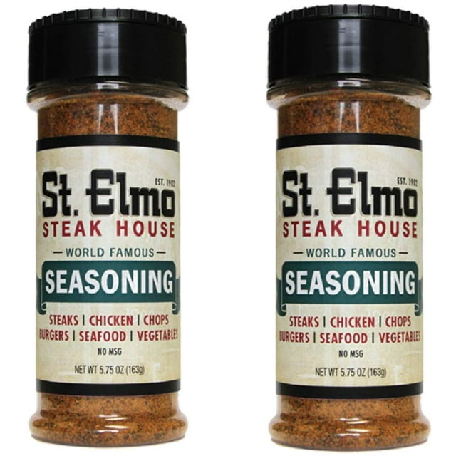 St. Elmo Steak House Seasoning or Sauce for Steak, 2-Pack (World Famous ...