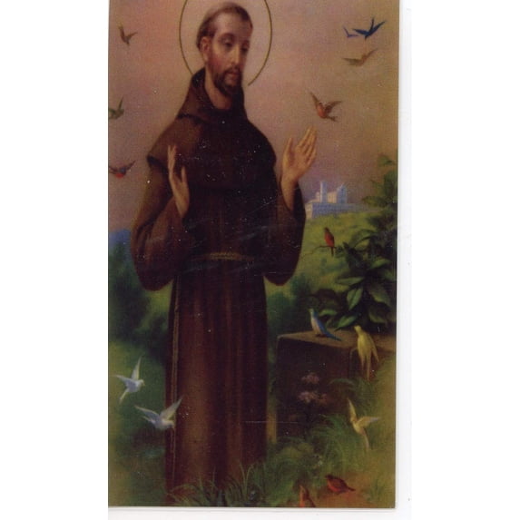 St. Francis Morning Prayer - Relic Laminated holy card - Blessed by ...
