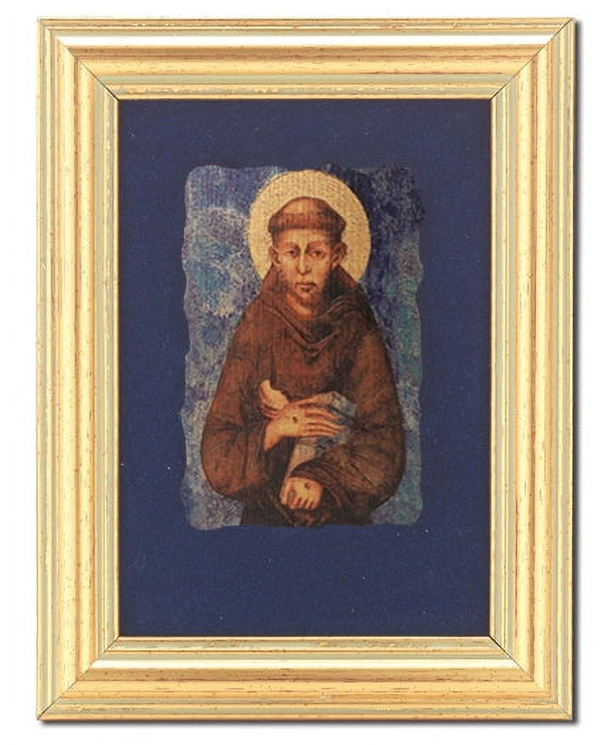 St. Francis Picture Framed Wall Art Decor Small, Classic Antique Gold ...