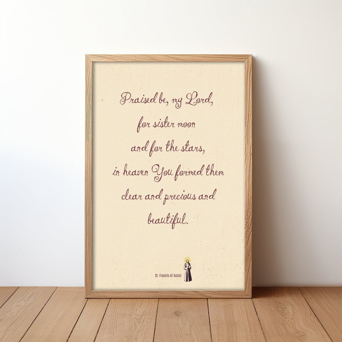 St, Francis Prayer Print, Catholic Saint Quote Wall Art #3007, Unframed ...