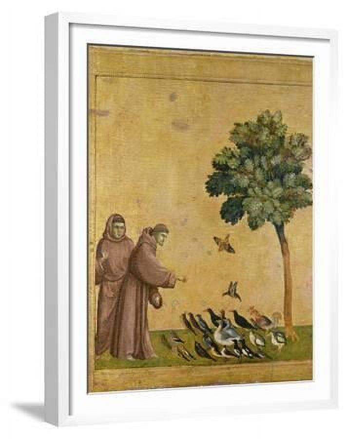 St. Francis of Assisi Preaching to the Birds, Animals Religion Framed ...
