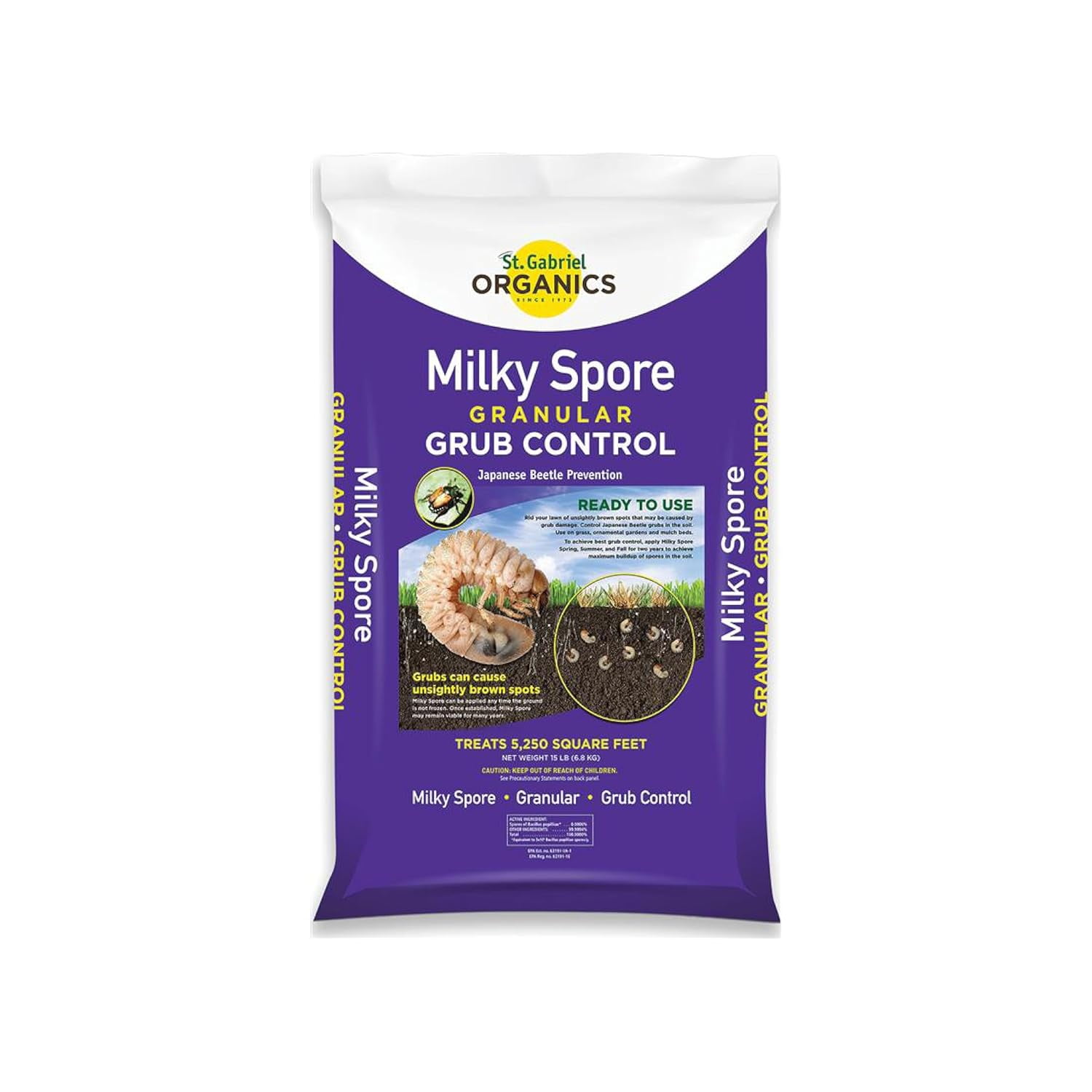 St. Gabriel Organics - 15 Pound Milky Spore Granular Natural Japanese ...
