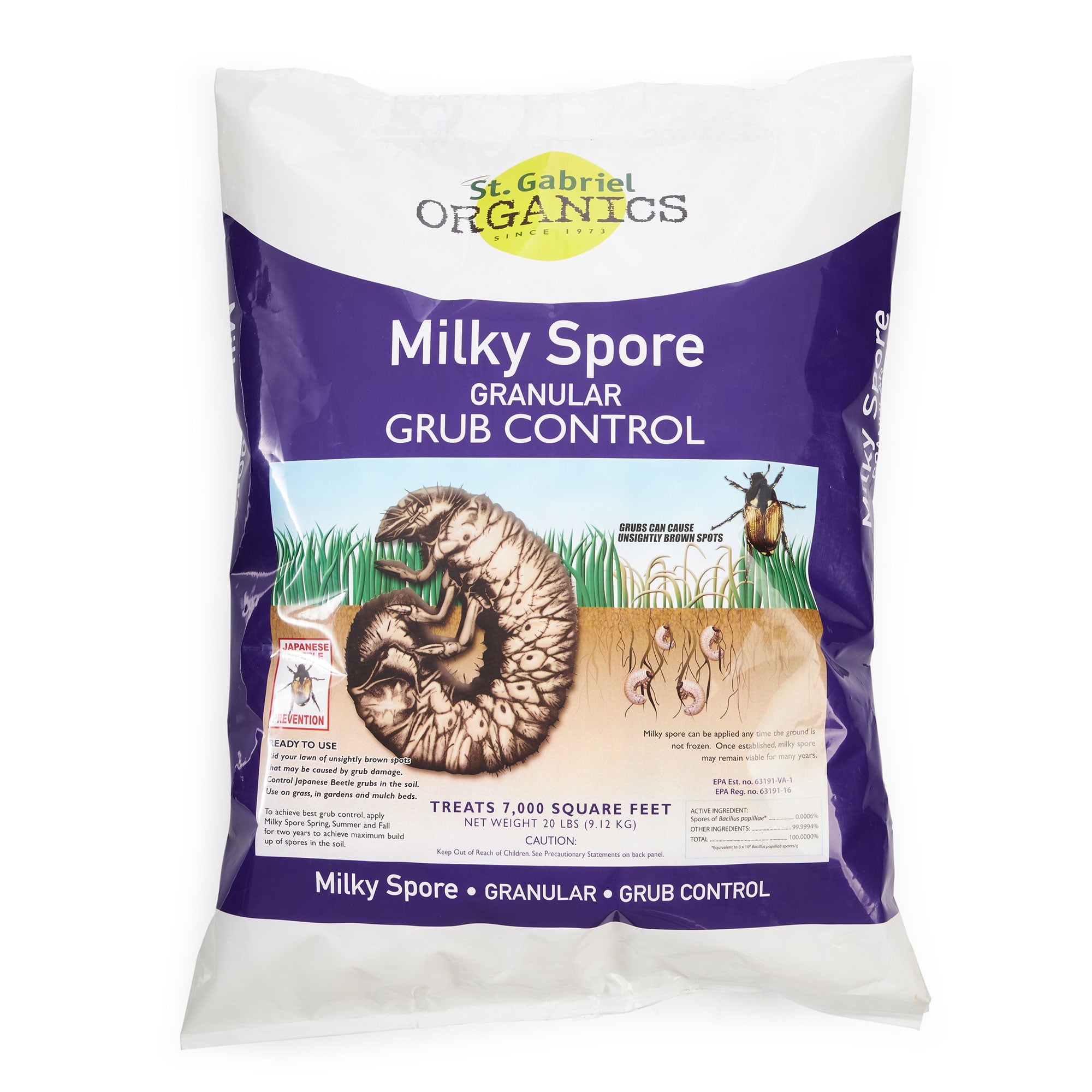 St. Gabriel Organics Milky Spore Granular - Japanese Beetle Grub ...