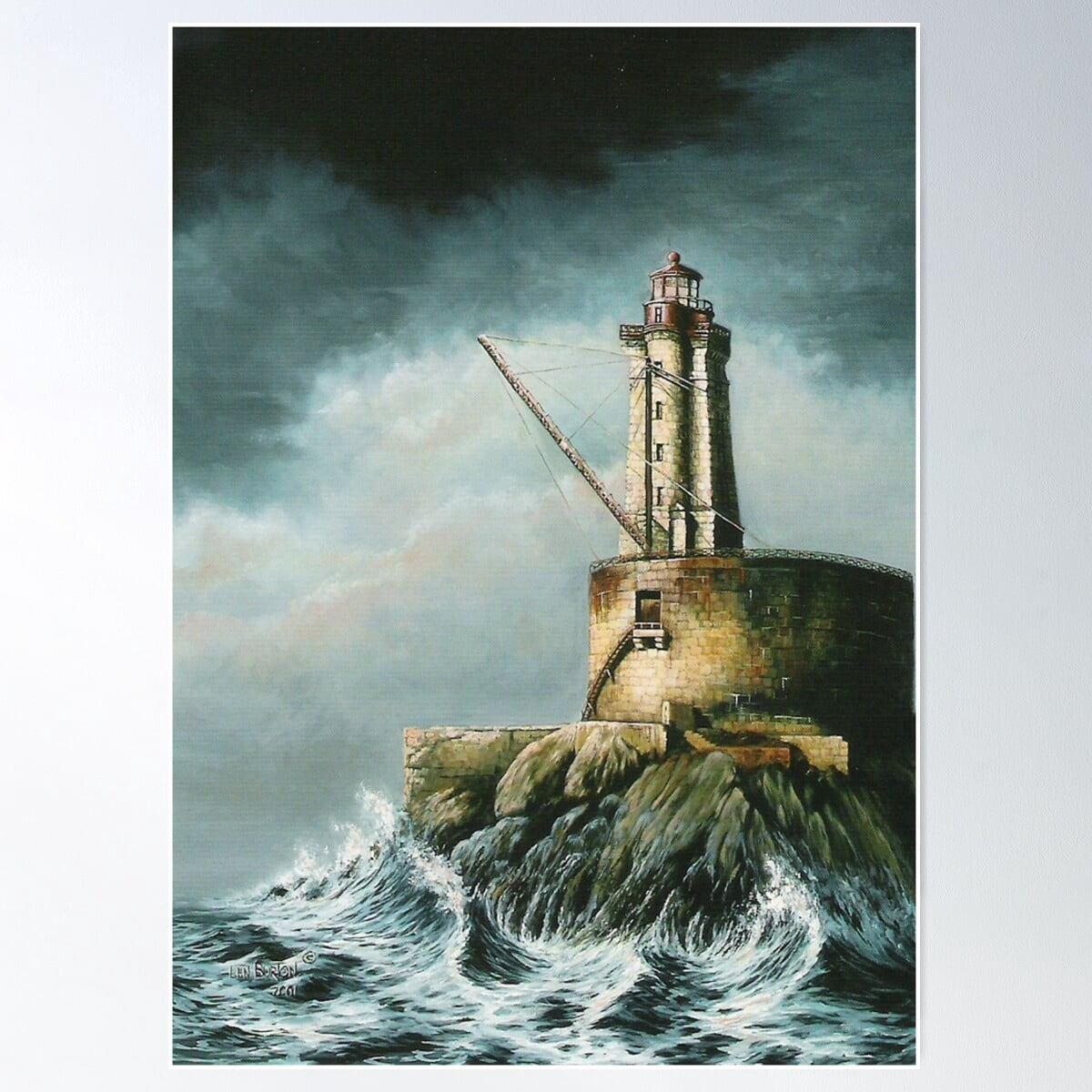 St George Lighthouse Iii Poster Wall Art, Modern Wall Decor For Living ...