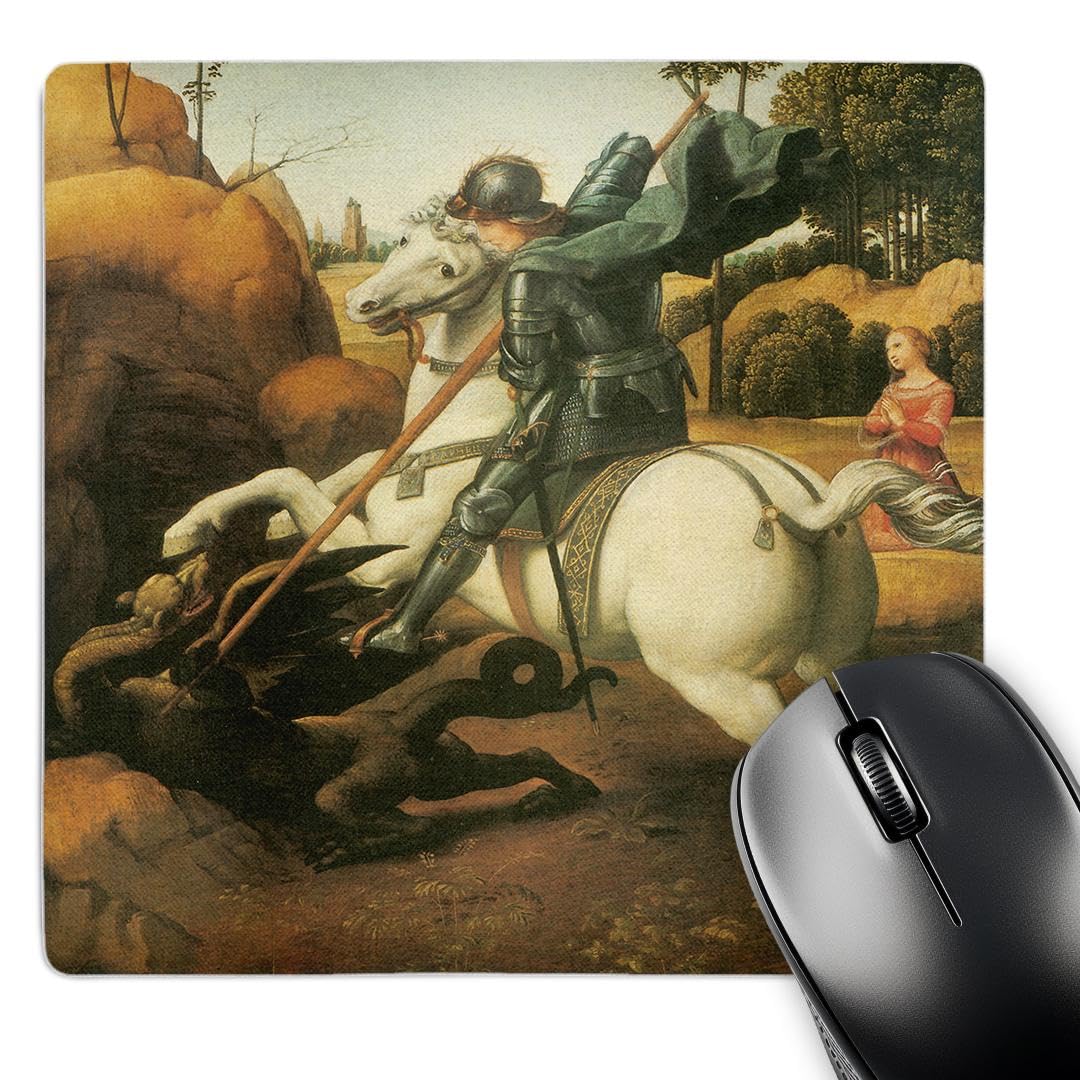 St. George and the Dragon by Raffello Sanzio (Raphael) - Mouse Pad, 8 ...
