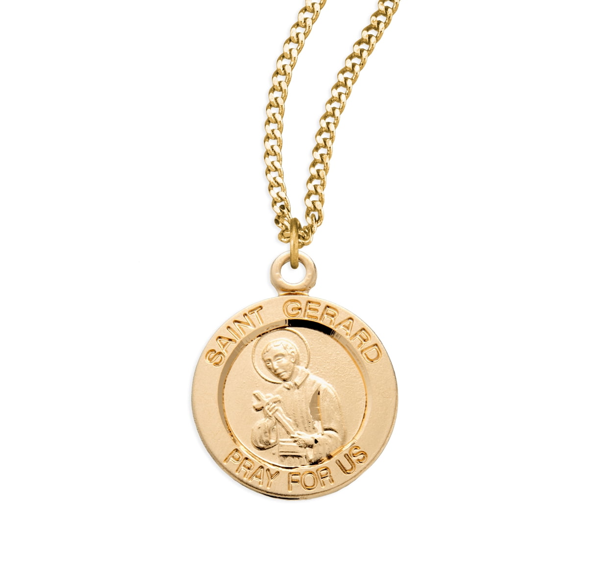 St. Gerard Gold Medal Necklace - Walmart.com