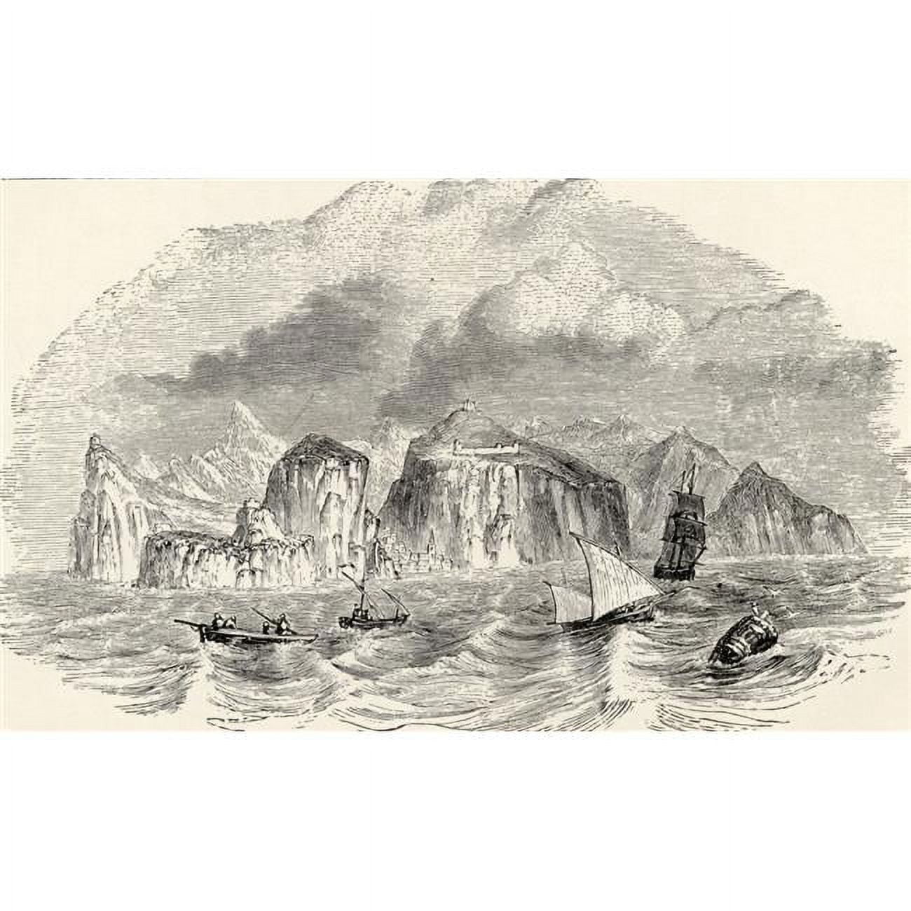 St Helena From The Book Journal of Researches by Charles Darwin Also ...