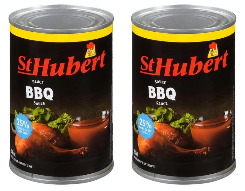 St. Hubert BBQ Sauce with Less Salt, 398mL (2 Pack) - Walmart.com