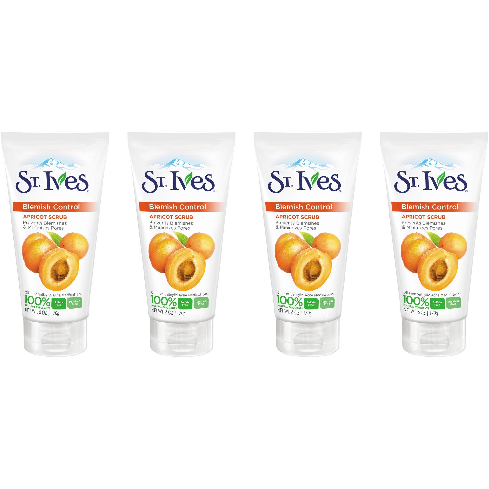 St. Ives Acne Control Face Scrub Apricot 6 oz, 4 count - Walmart.com