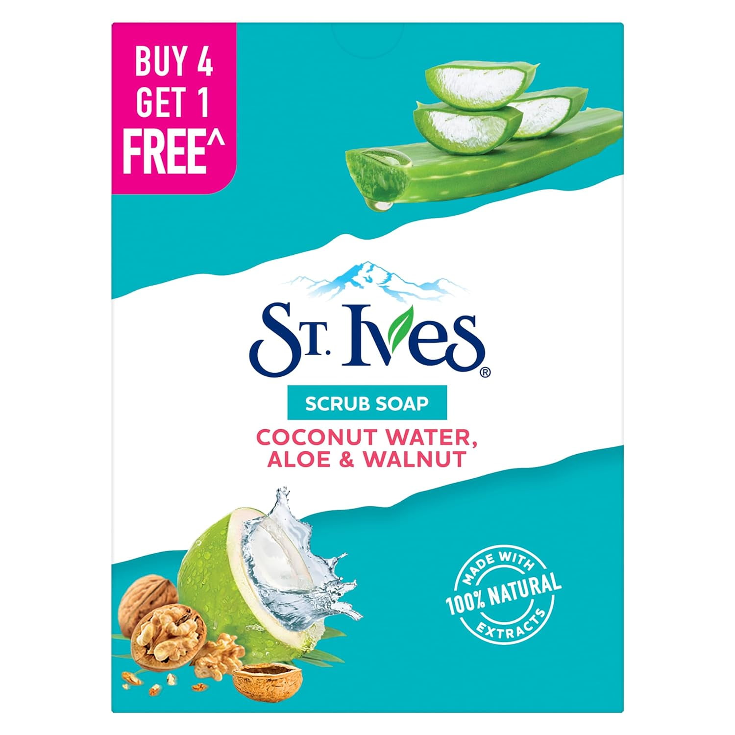 St. Ives Body Moisturizing Coconut Water & Aloe Vera Bathing Scrub Soap ...