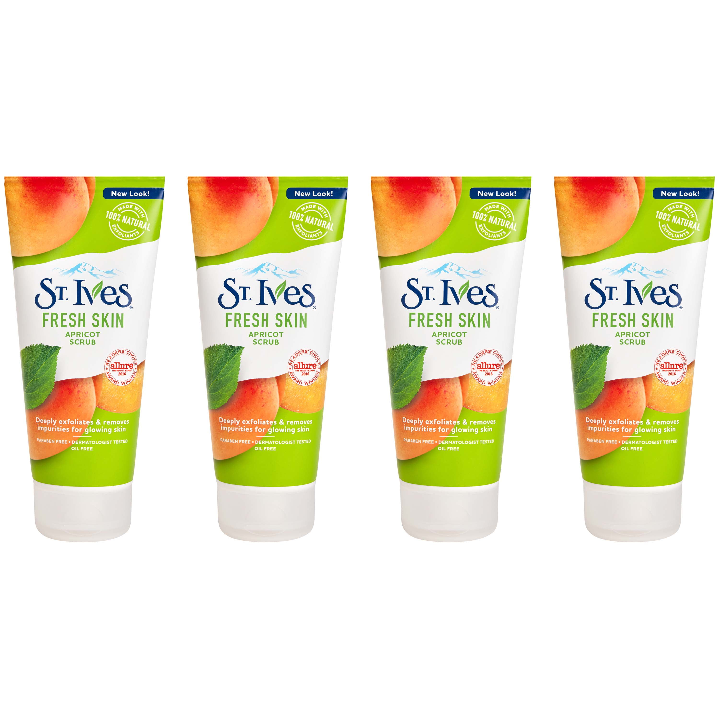 St. Ives Fresh Skin, Deep Exfoliating Apricot Face Scrub, 100% Natural ...