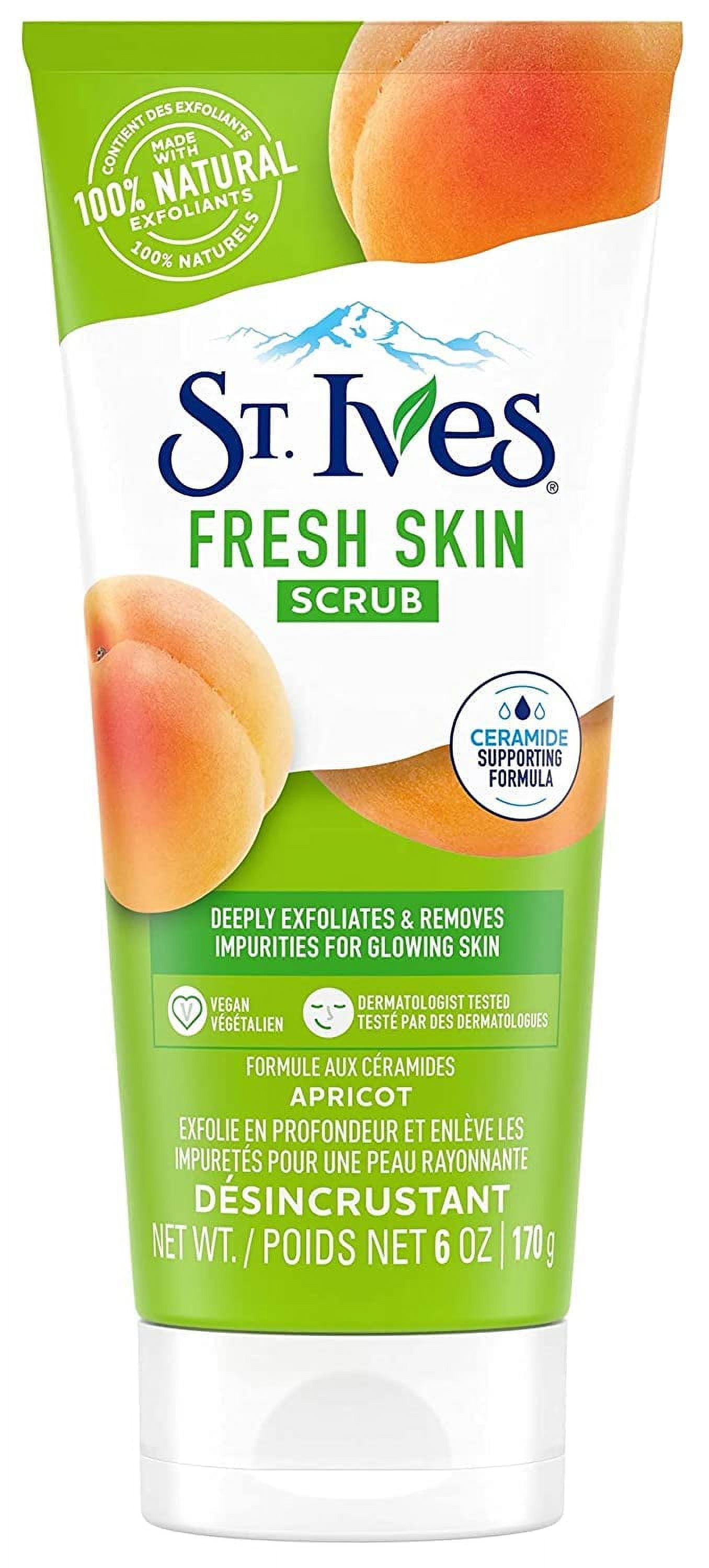 St. Ives Fresh Skin Apricot Face Scrub, Deep Exfoliation, 6 oz, 1 count ...