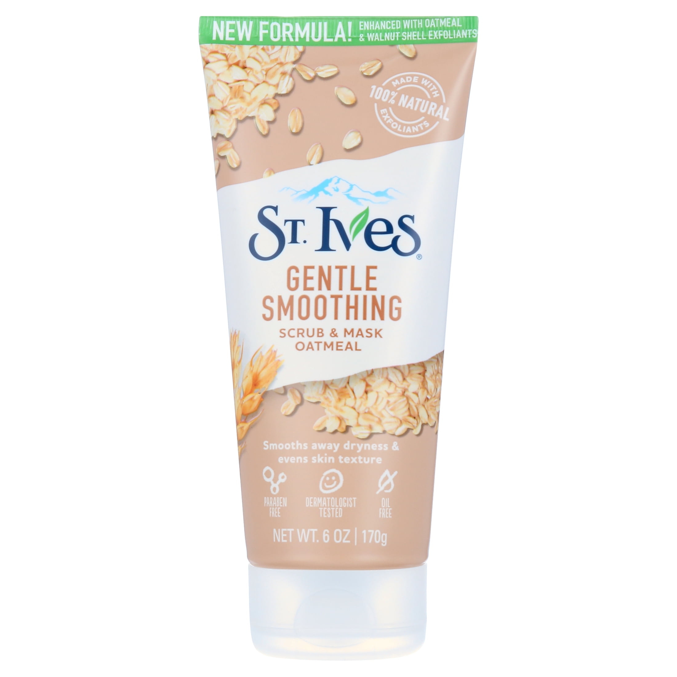 St. Ives Gentle Smoothing Face Scrub and Mask, Oatmeal Formula, 6 oz ...