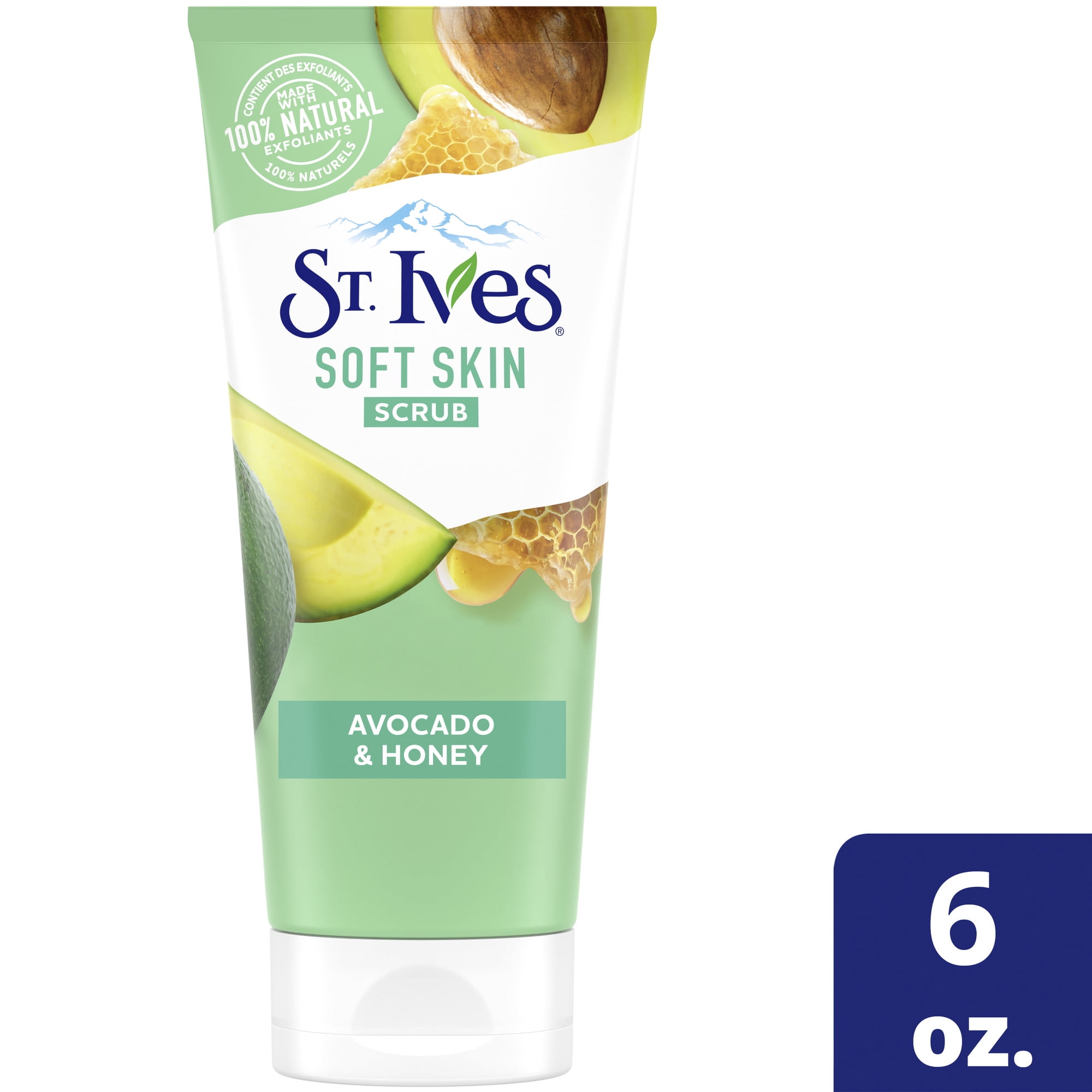 St. Ives Soft Skin Exfoliating Face Scrub, Avocado & Honey Facial ...