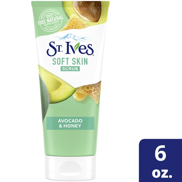 St. Ives Soft Skin Exfoliating Face Scrub, Avocado & Honey Facial ...