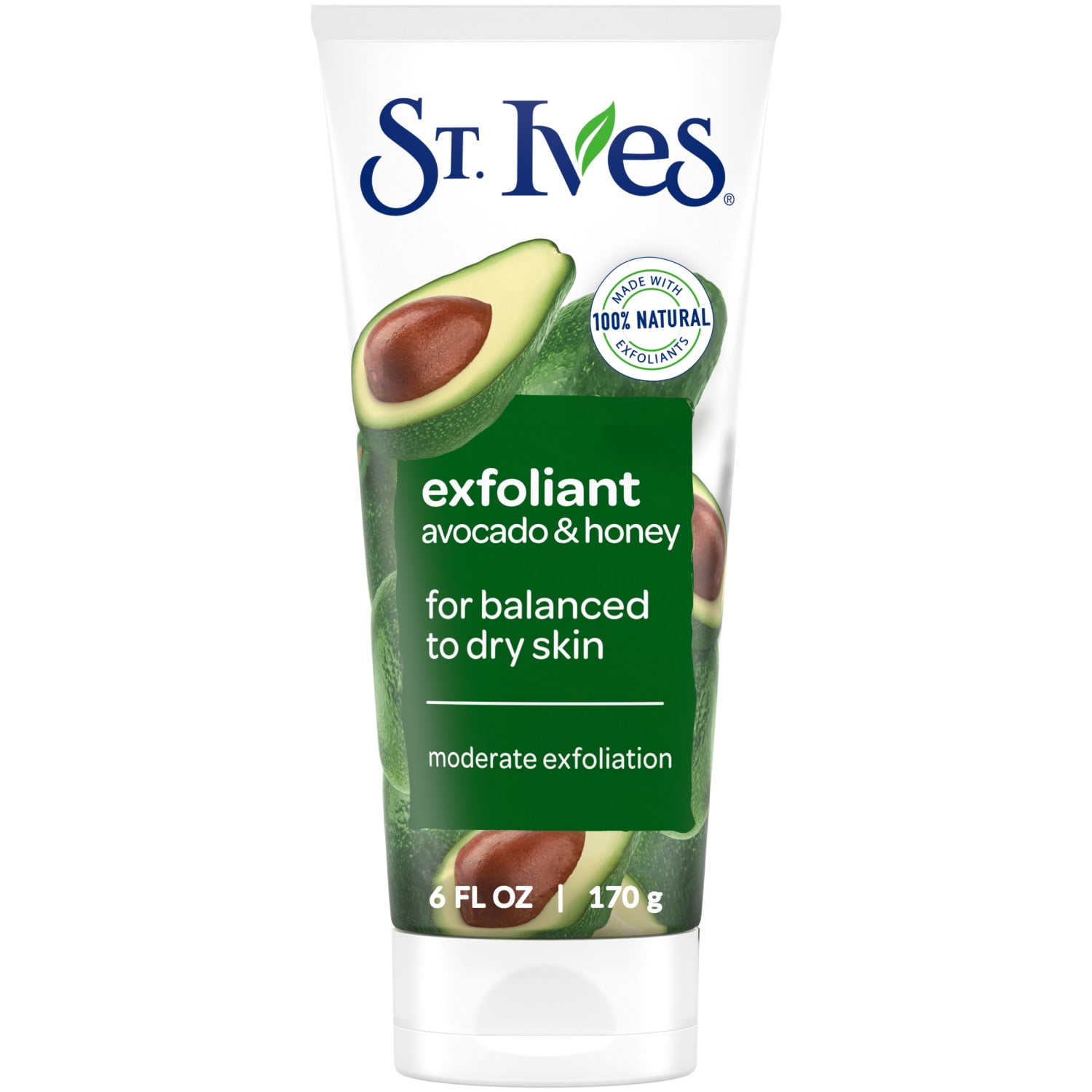 St. Ives, Face Scrub, 6 oz, Avocado & Honey Exfoliant for Dry Skin ...