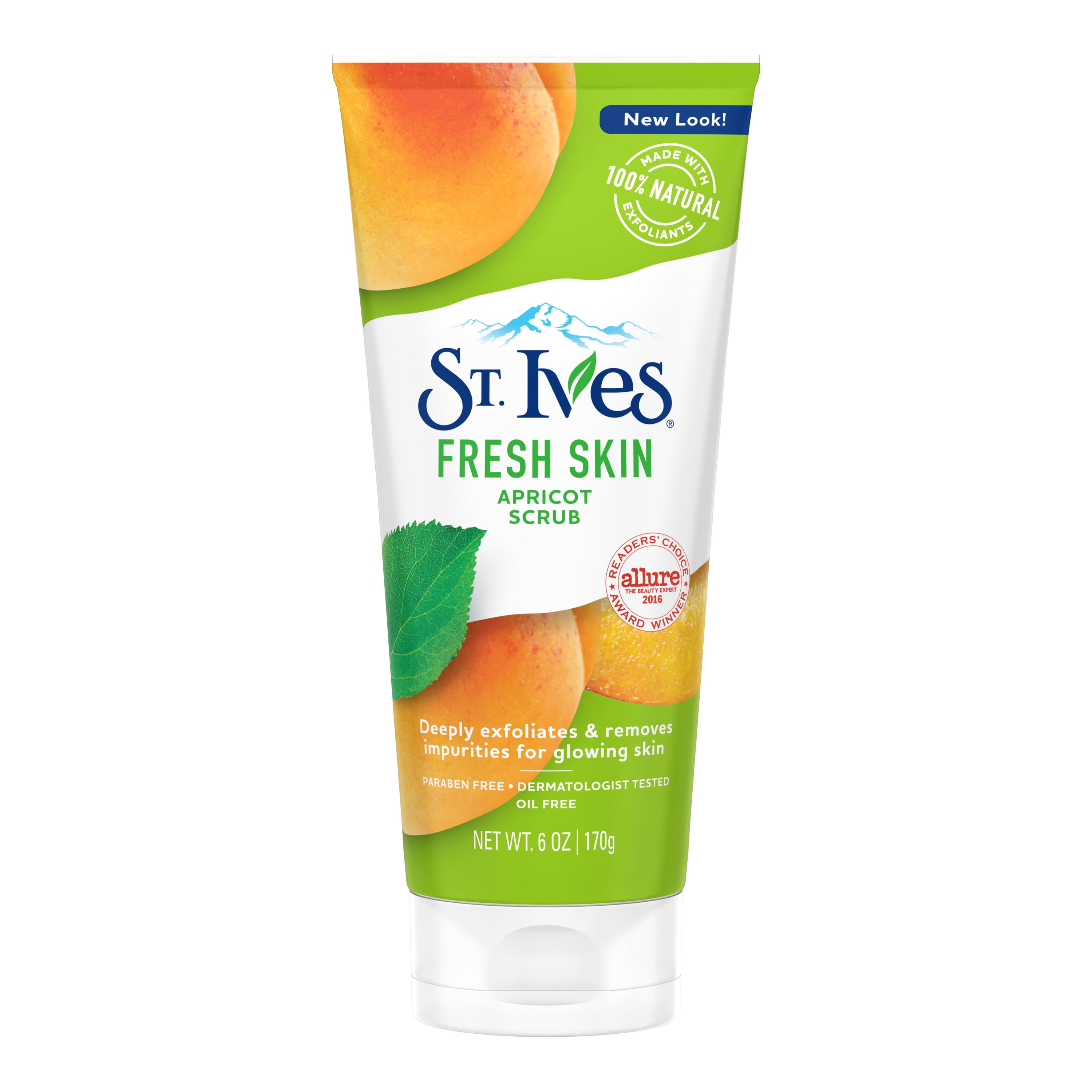 St. Ives Fresh Skin Apricot Facial Exfoliator, Deep Cleansing Oil-Free ...