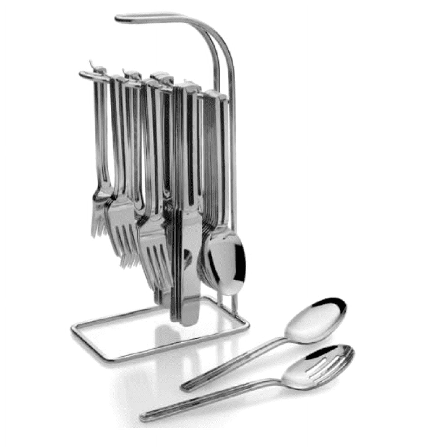 St. J ames The Rack 42pc 18/10 Stainless Steel Hanging Flatware Set ...