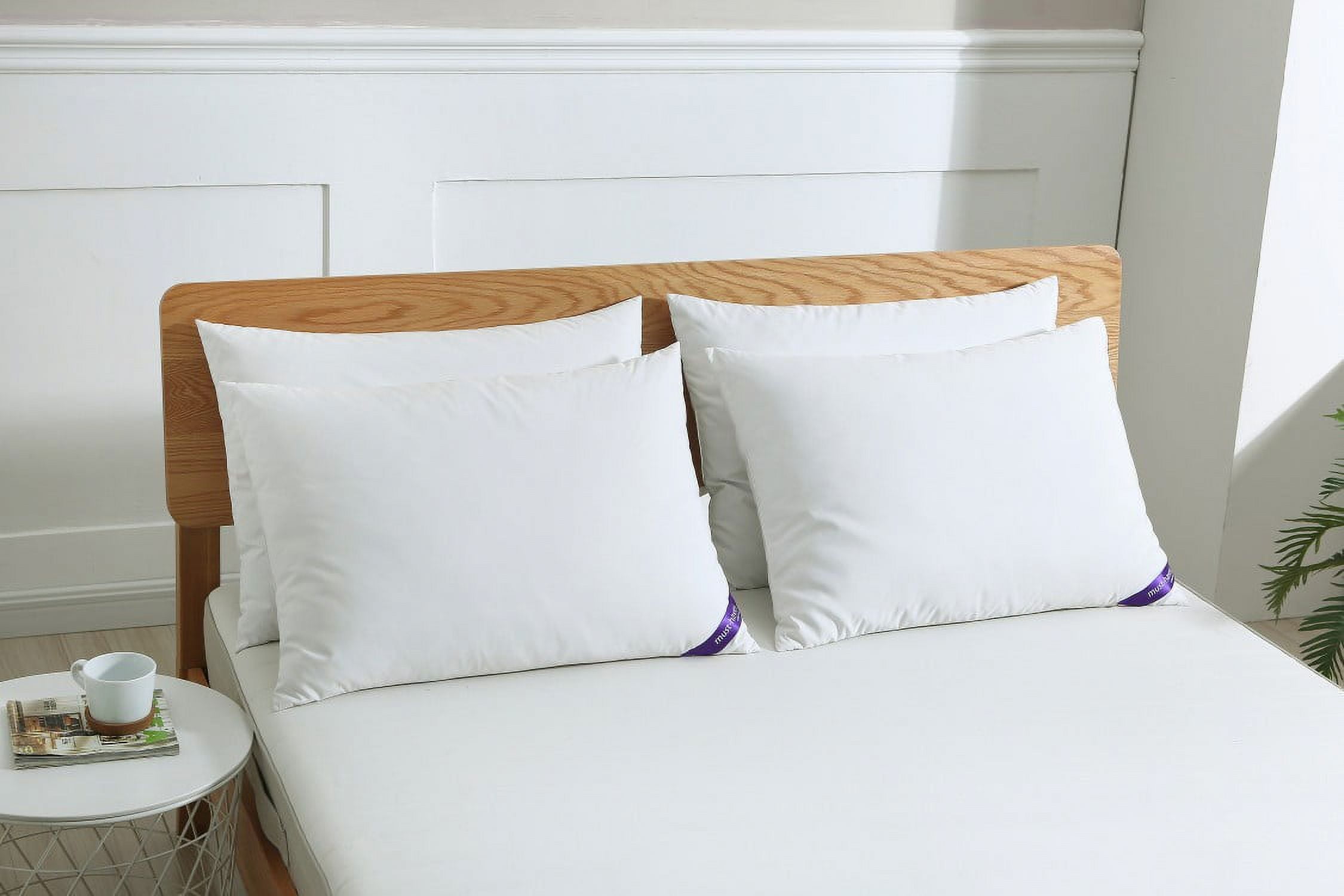 St. James Home 4 Pack Cotton Duck Feather Pillow Pack, King Size, 20 X ...