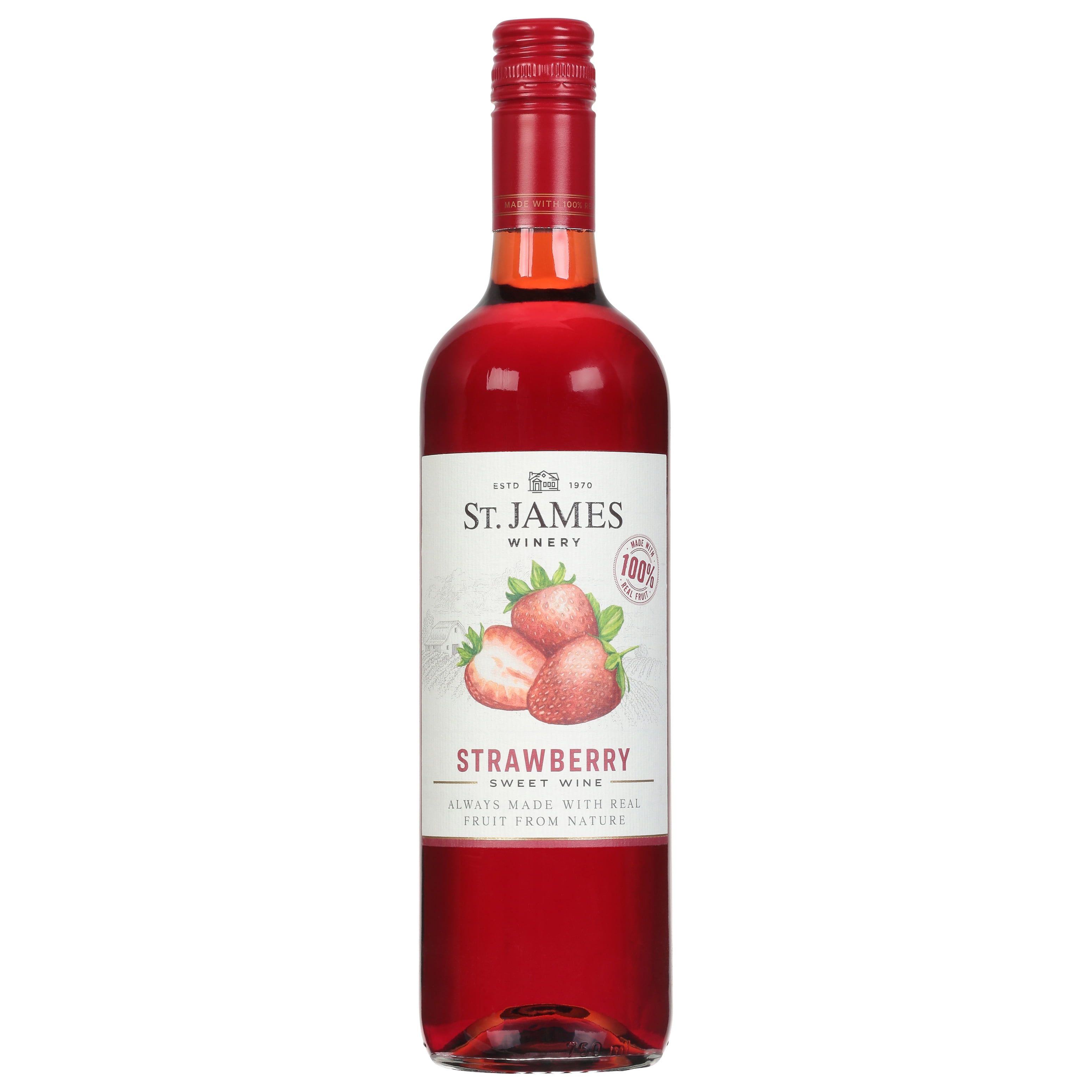 St. James Winery Strawberry Sweet Wine 750 ml - Walmart.com