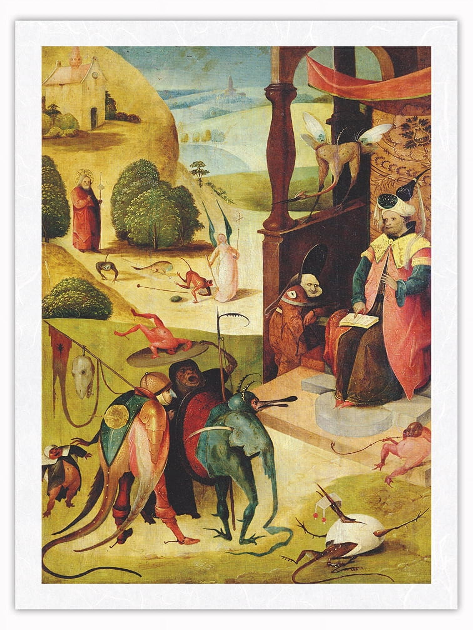 St. James and the Magician - Vintage Magic Poster by Hieronymous Bosch c.1600s - Japanese Unryu ...