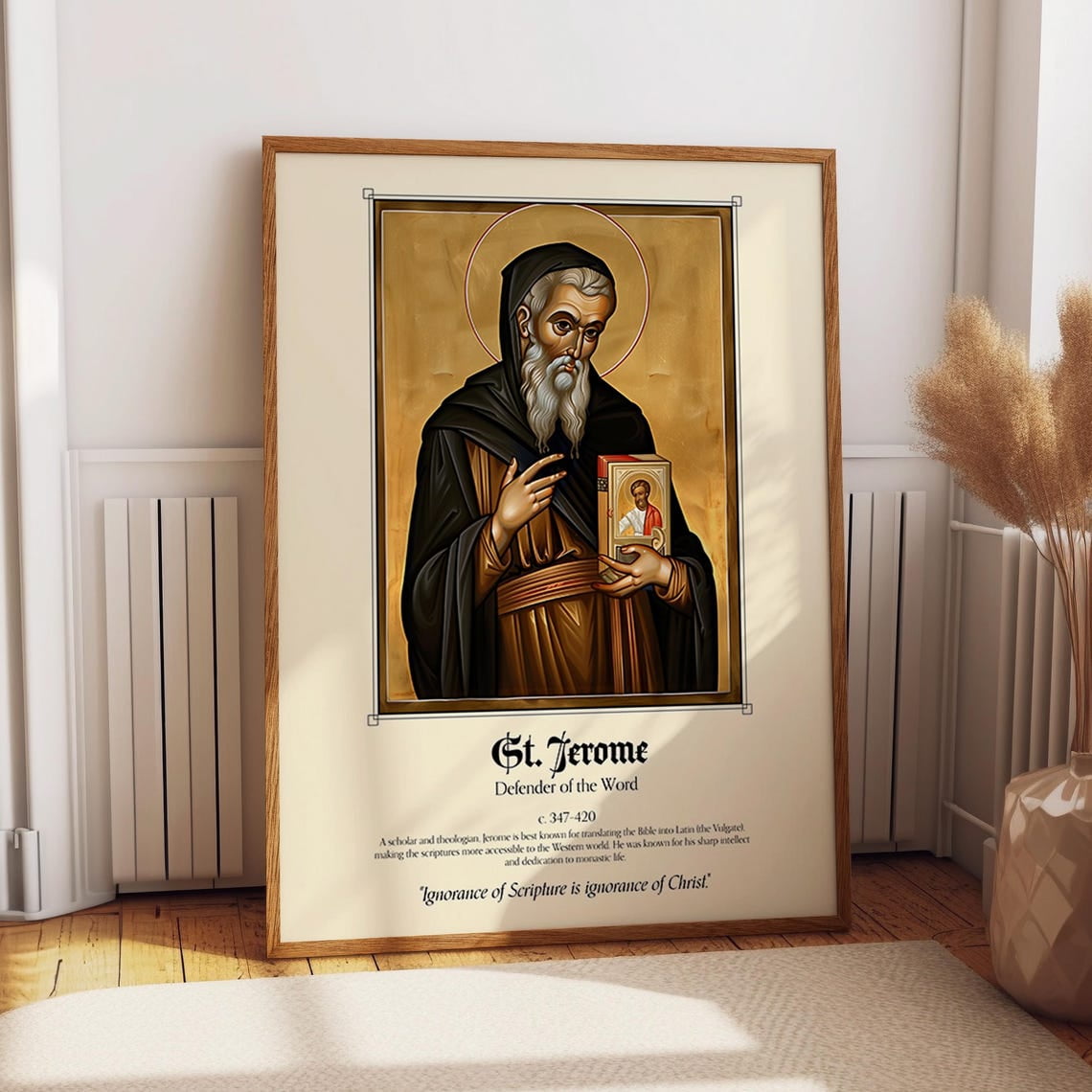 St. Jerome Catholic Wall Art – Latin Vulgate Bible Translator Print ...