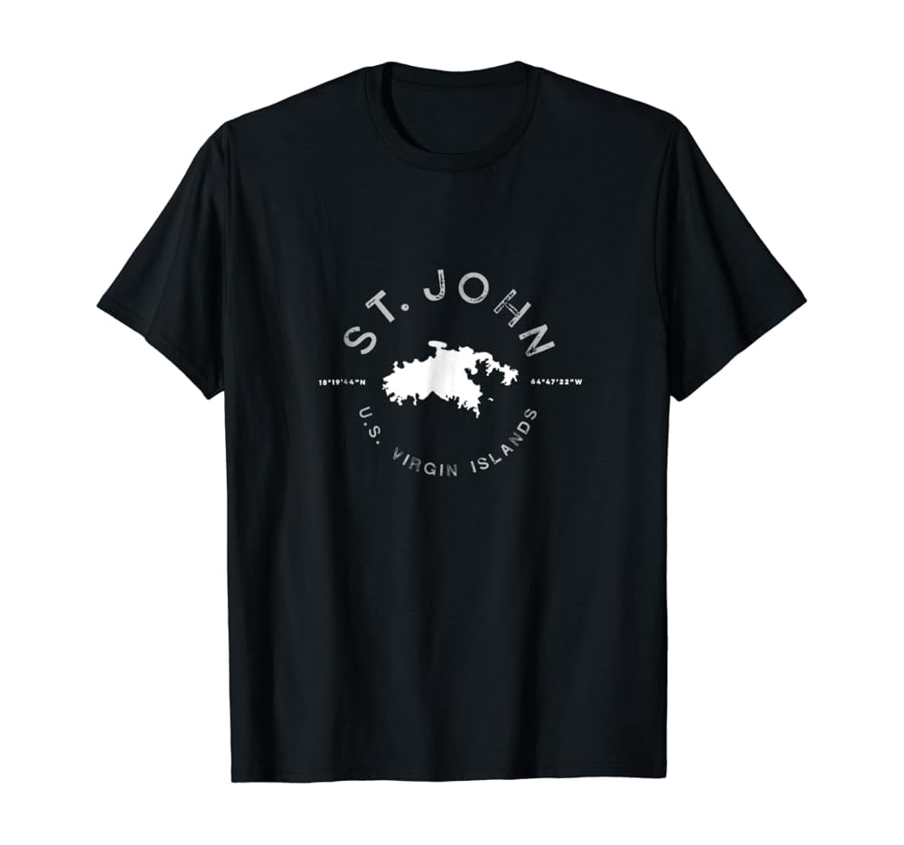 St. John USVI Vintage Retro Graphic T shirt - Walmart.com