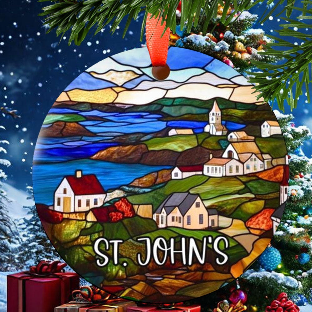 St. John's Newfoundland Ceramic Christmas Ornament, , Acrylic - Travel ...