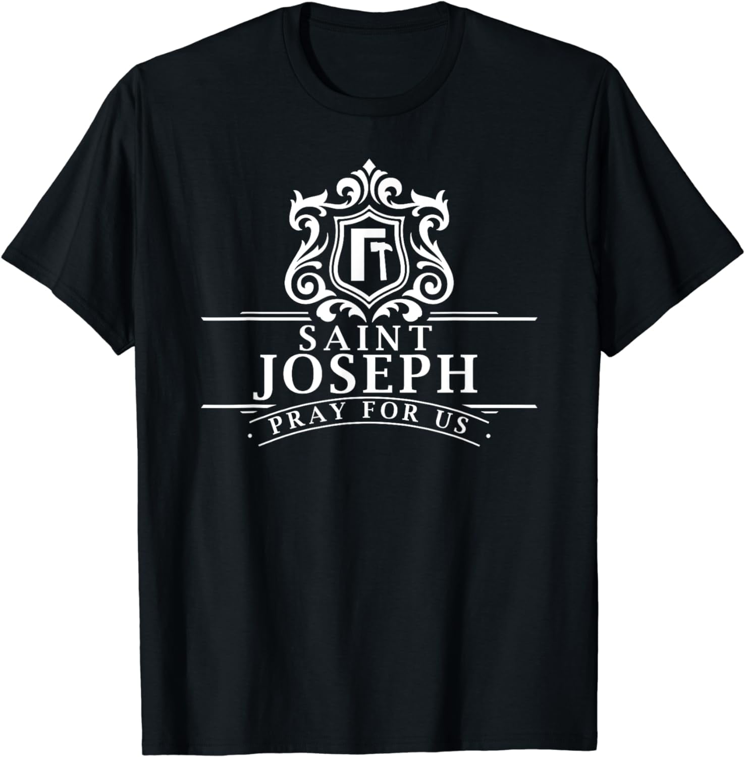 St Joseph Patron Saint of Fathers Workers Carpenter Catholic T-Shirt ...