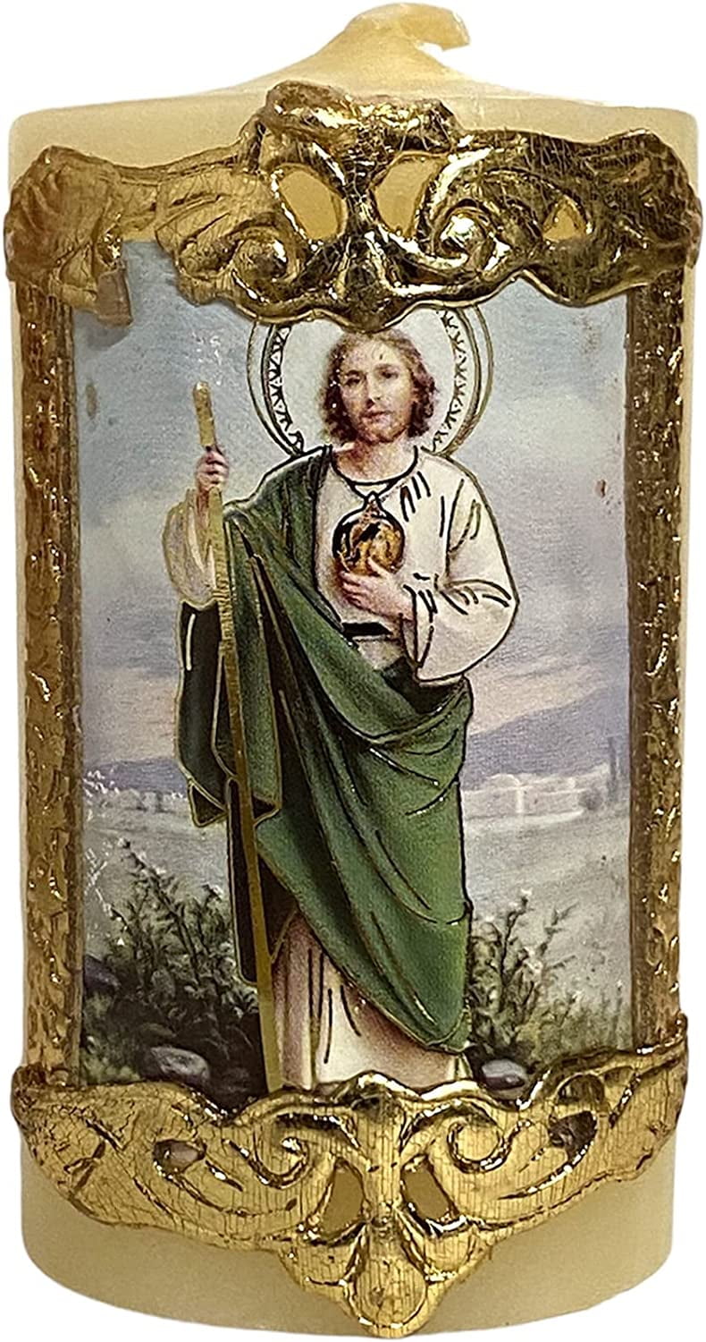 St Jude Cirio Paschal Candle Prayer San Judas Tadeo Vela 3inch x 1 ...
