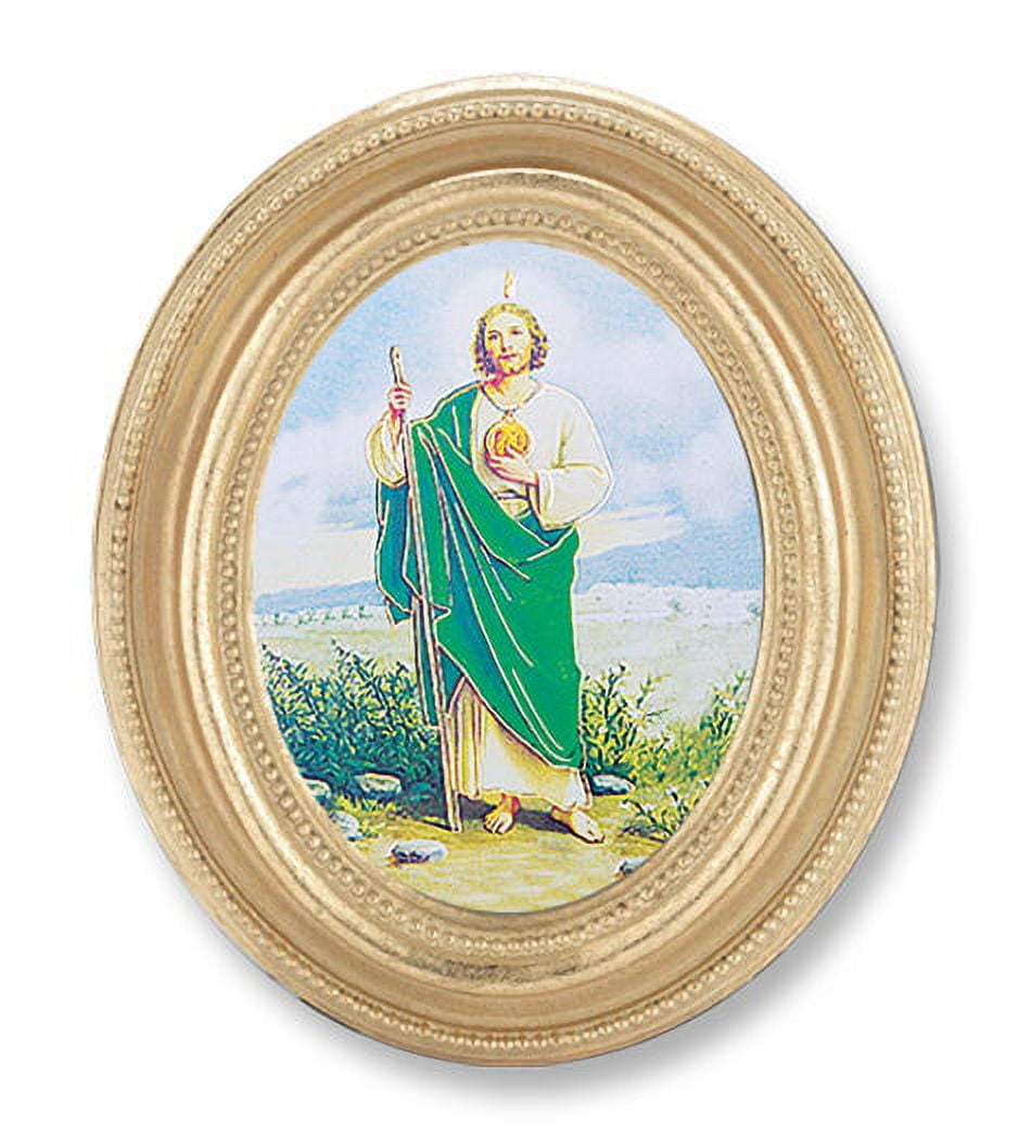 St. Jude Picture Framed Print Small, Oval Gold-Leaf Frame - Walmart.com