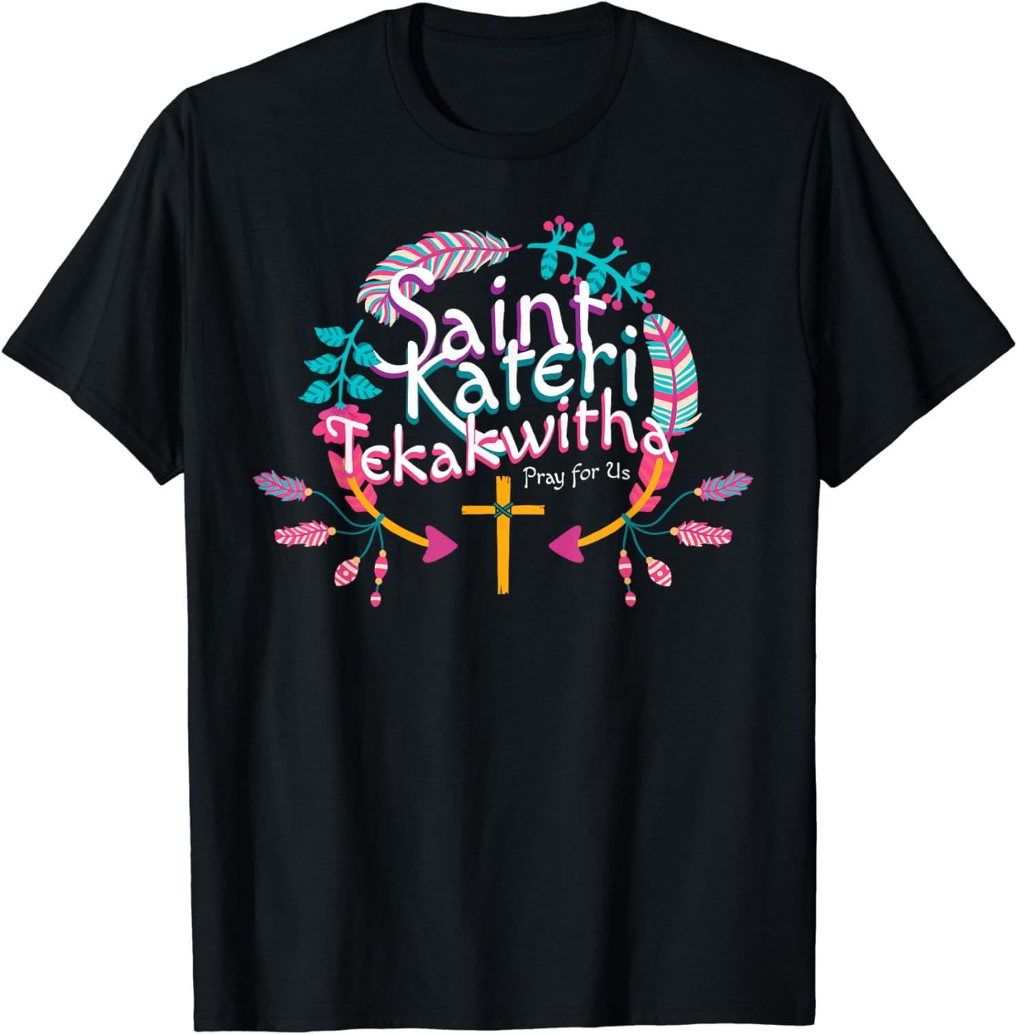 St Kateri Tekakwitha Lily of the Mohawks Catholic Saint T-Shirt ...