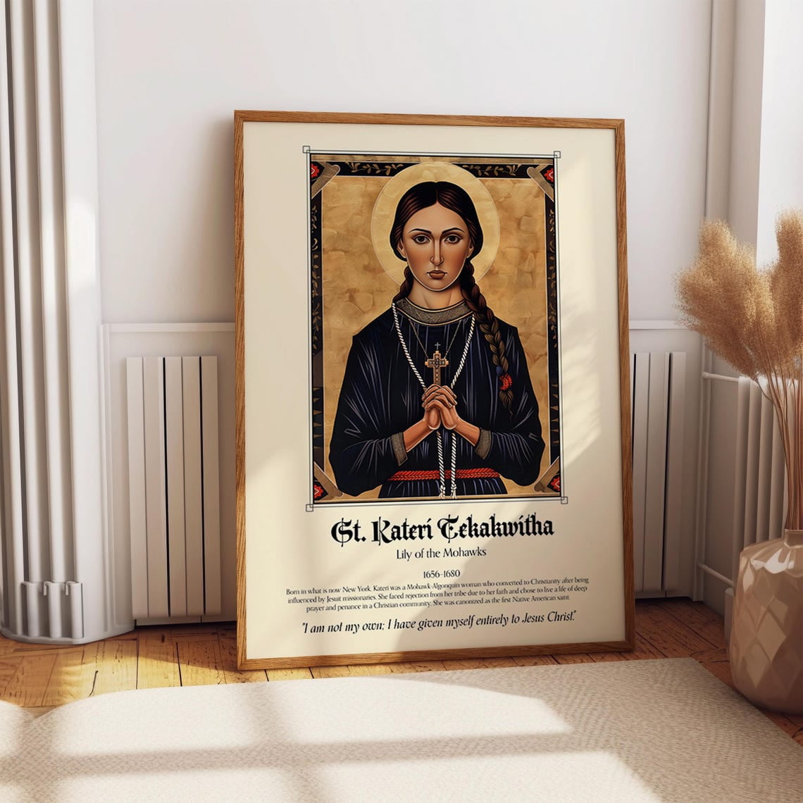 St. Kateri Tekakwitha Religious Wall Artamerican Catholic Saint ...