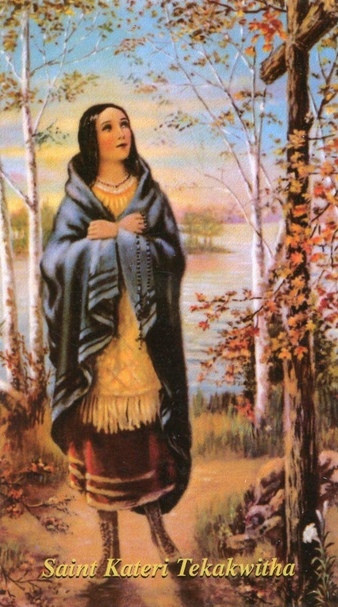 St. Kateri Tekakwitha holy card - laminated - Pack of 25 - Walmart.com