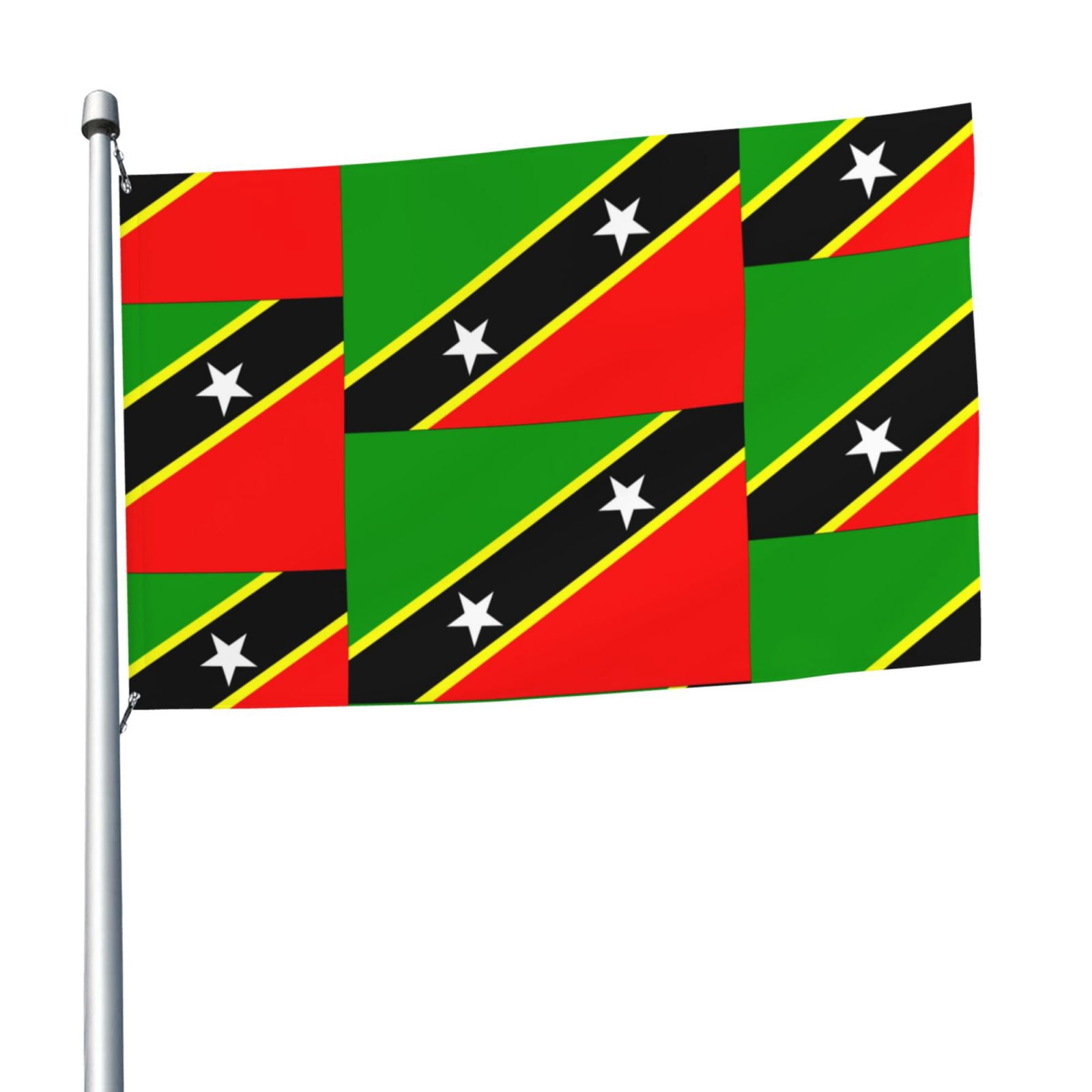 St.Kitts And Nevis Large Flag Flag 5x8 Ft Print Vivid Color Light ...