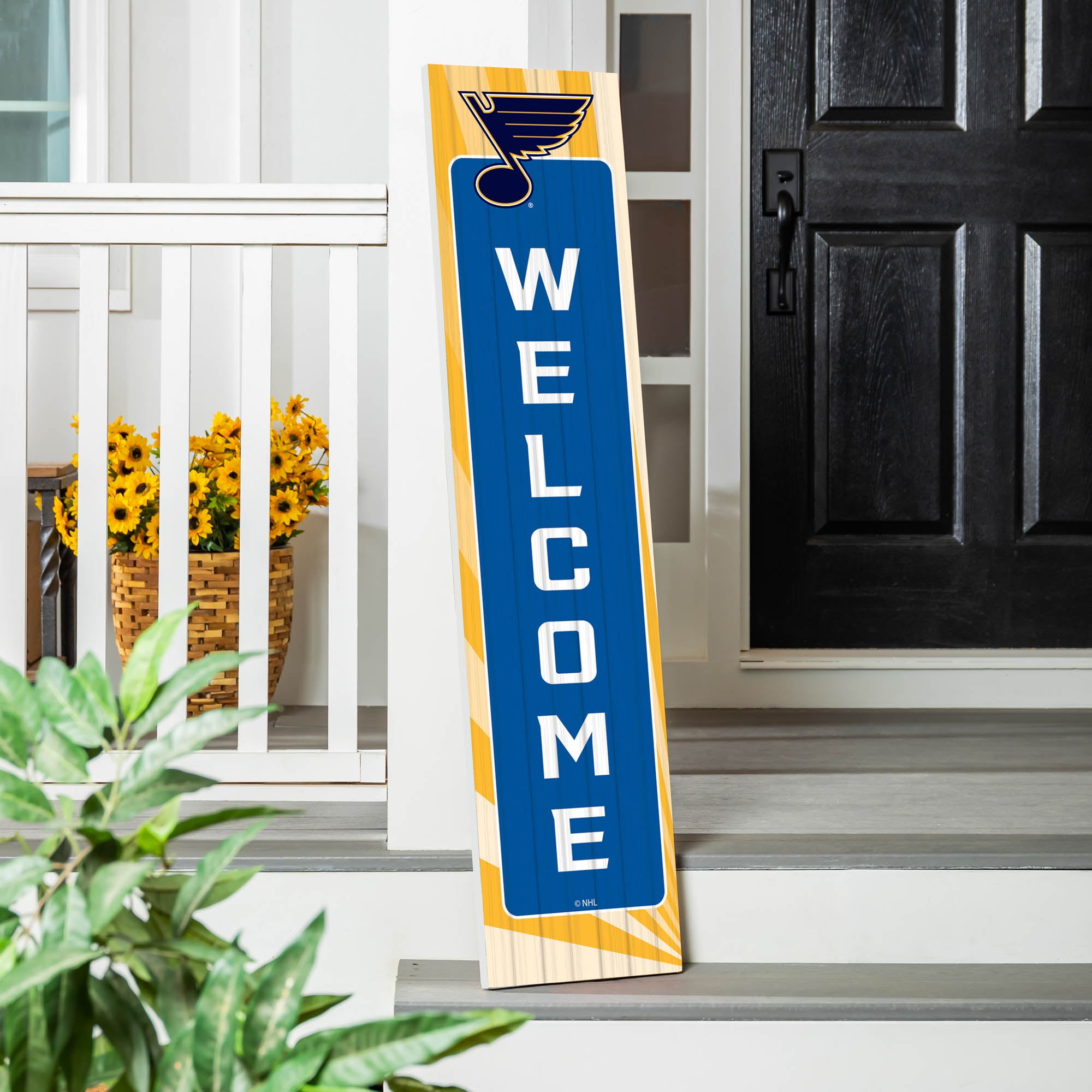 St. Louis Blues 47" Color Waves Porch Leaner Welcome Wall Sign ...