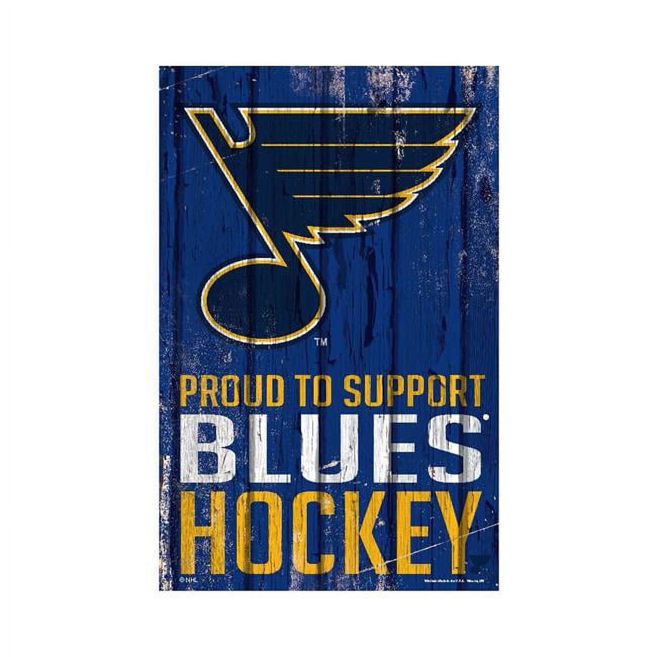 St. Louis Blues Sign 11x17 Wood Proud to Support Design - Walmart.com
