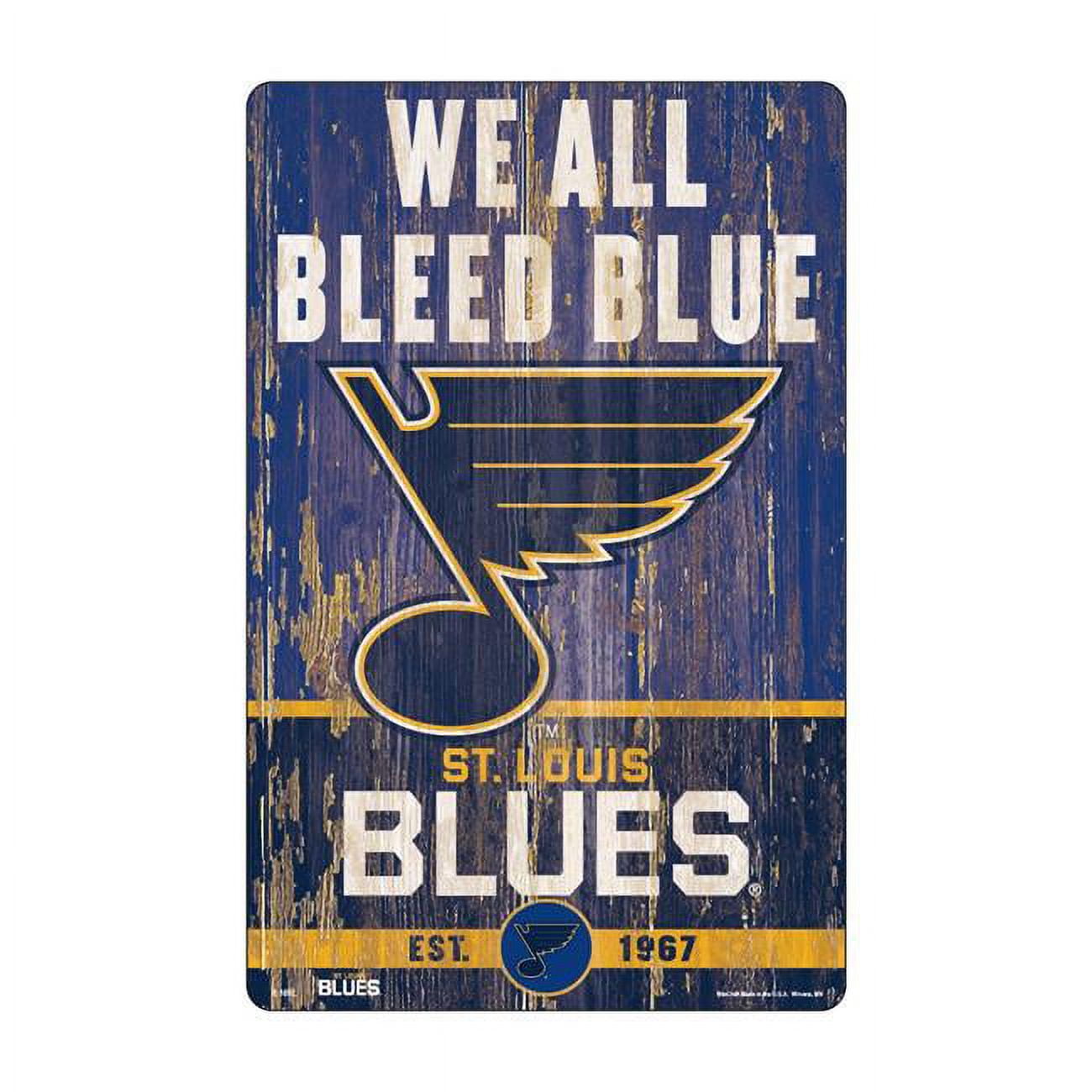 St. Louis Blues Sign 11x17 Wood Slogan Design - Walmart.com