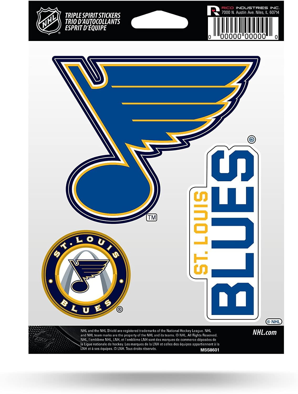 Rico NHL Triple Spirit Stickersnhl Triple Spirit Stickers, Black ...
