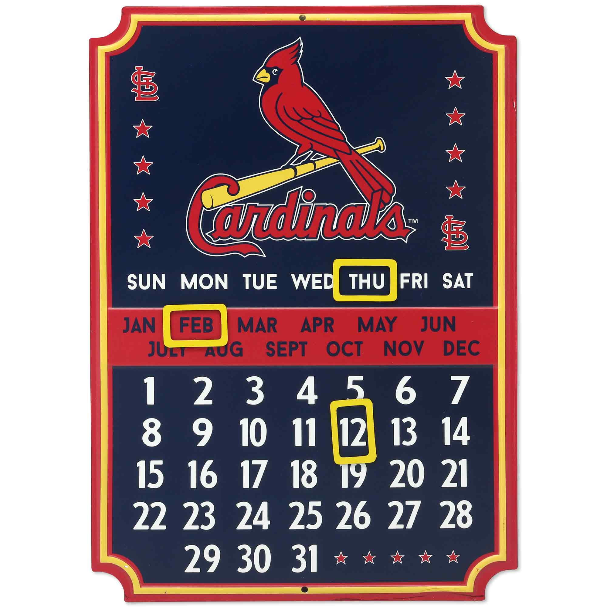St. Louis Cardinals 10'' x 14'' Metal Calendar - Walmart.com