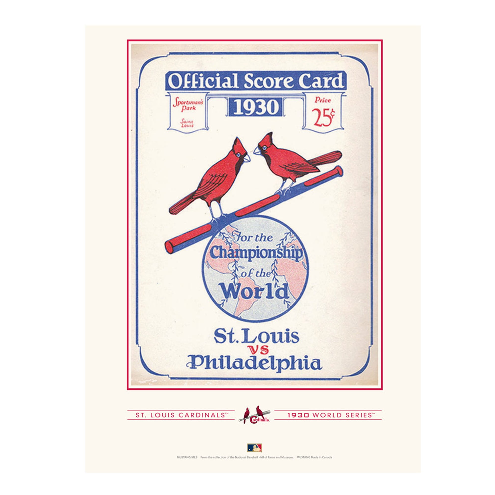 St. Louis Cardinals 12" x 16" 1930 Program Cover Art Print - Walmart.com