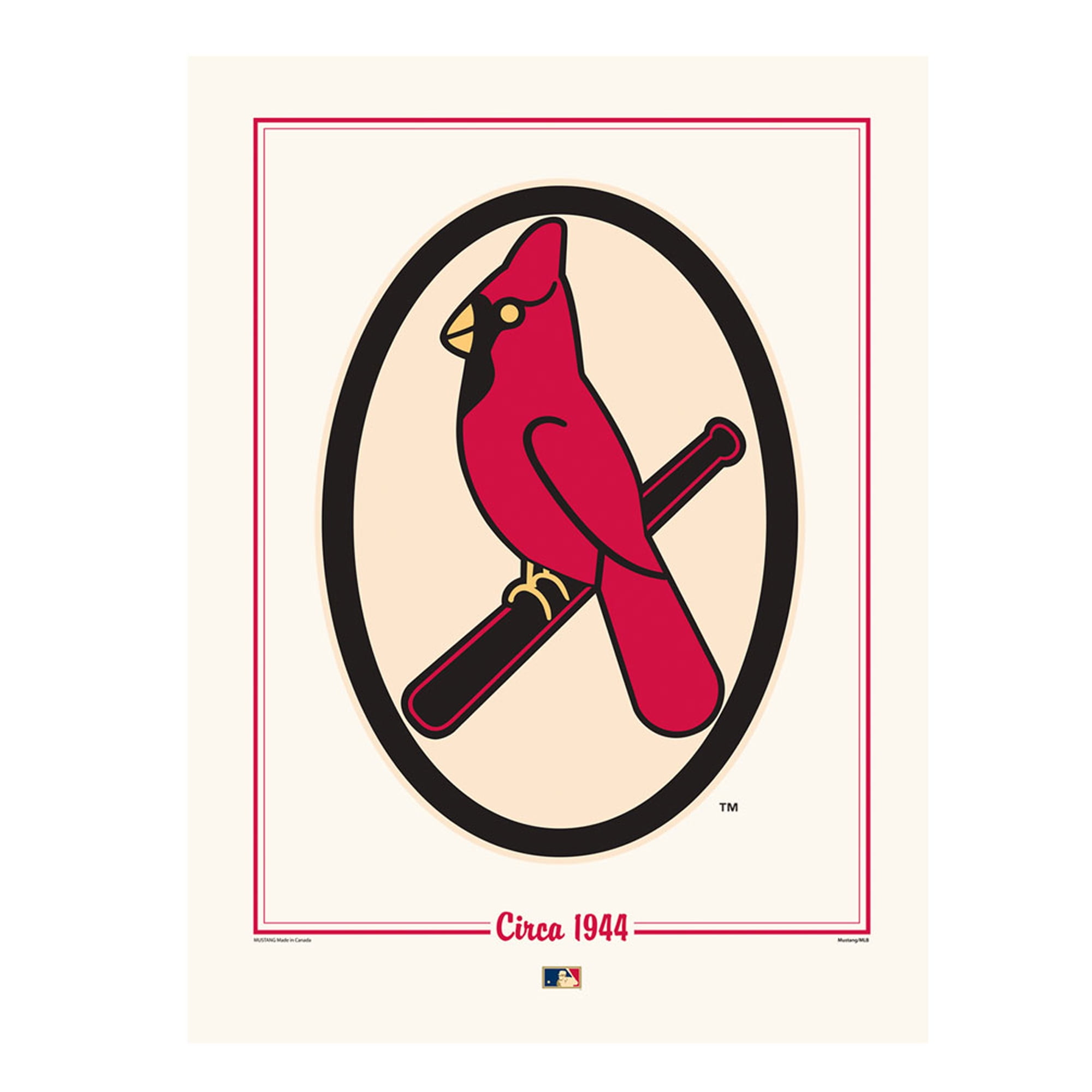St. Louis Cardinals 12" x 16" 1944 Cooperstown Logo Art Print - Walmart.com