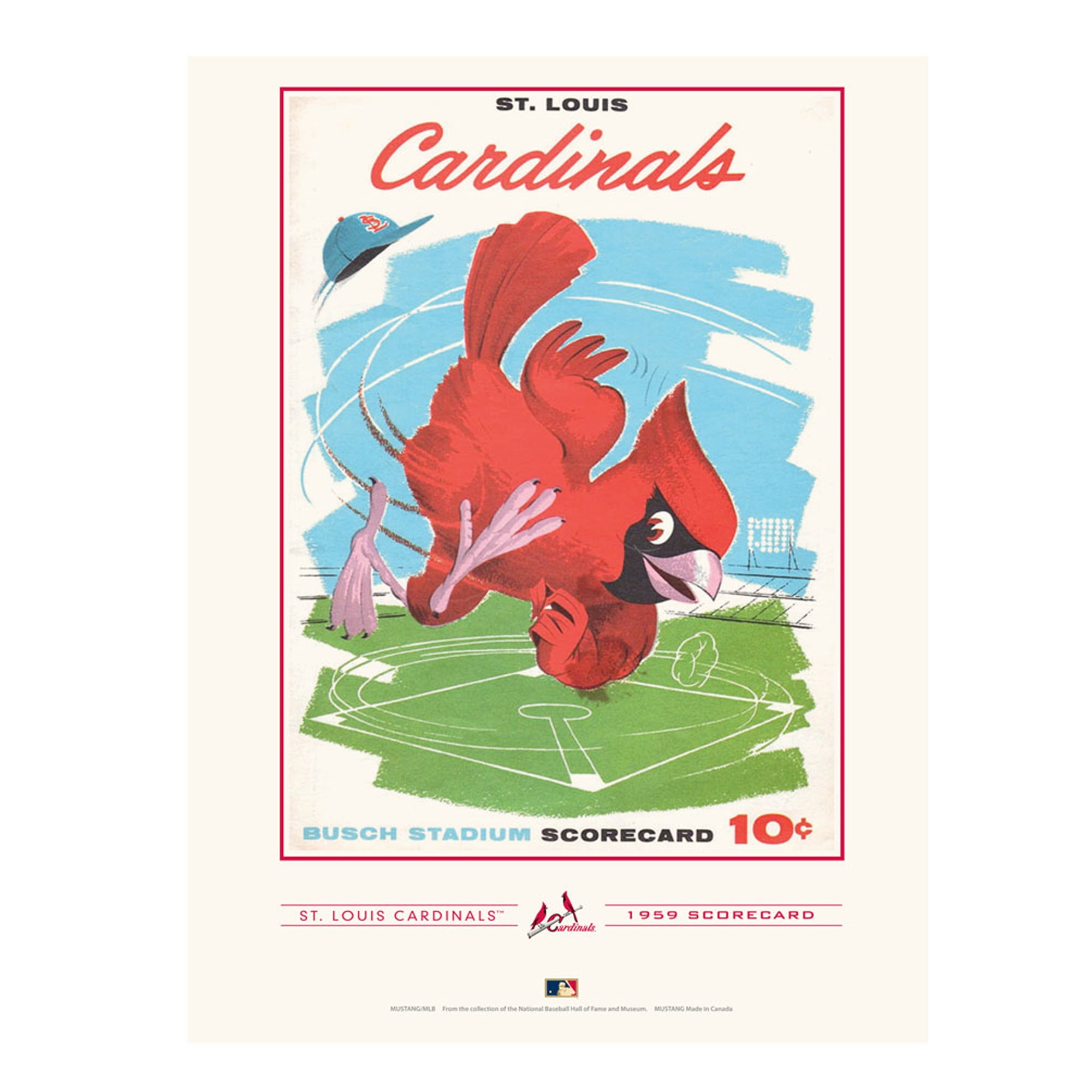 St. Louis Cardinals 12" x 16" 1959 Program Cover Art Print - Walmart.com