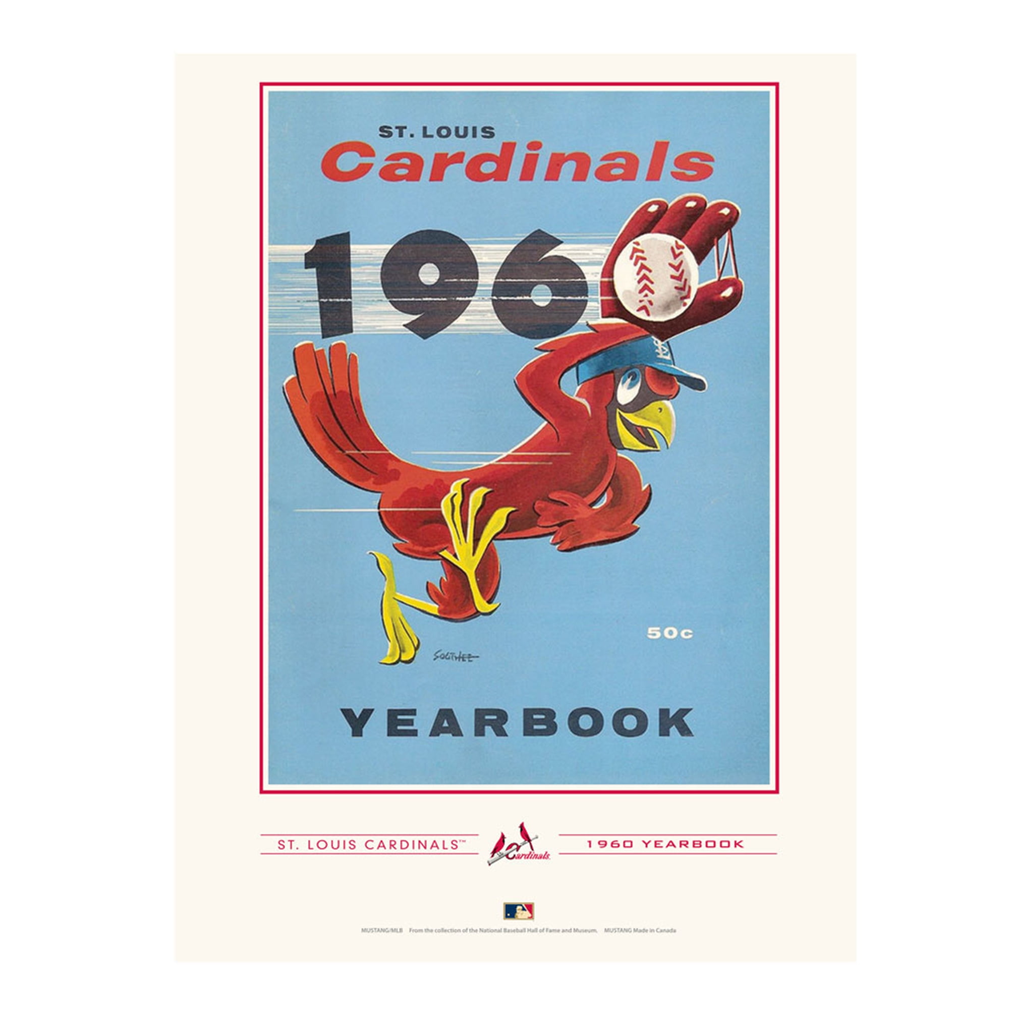 St. Louis Cardinals 12" x 16" 1960 Program Cover Art Print - Walmart.com