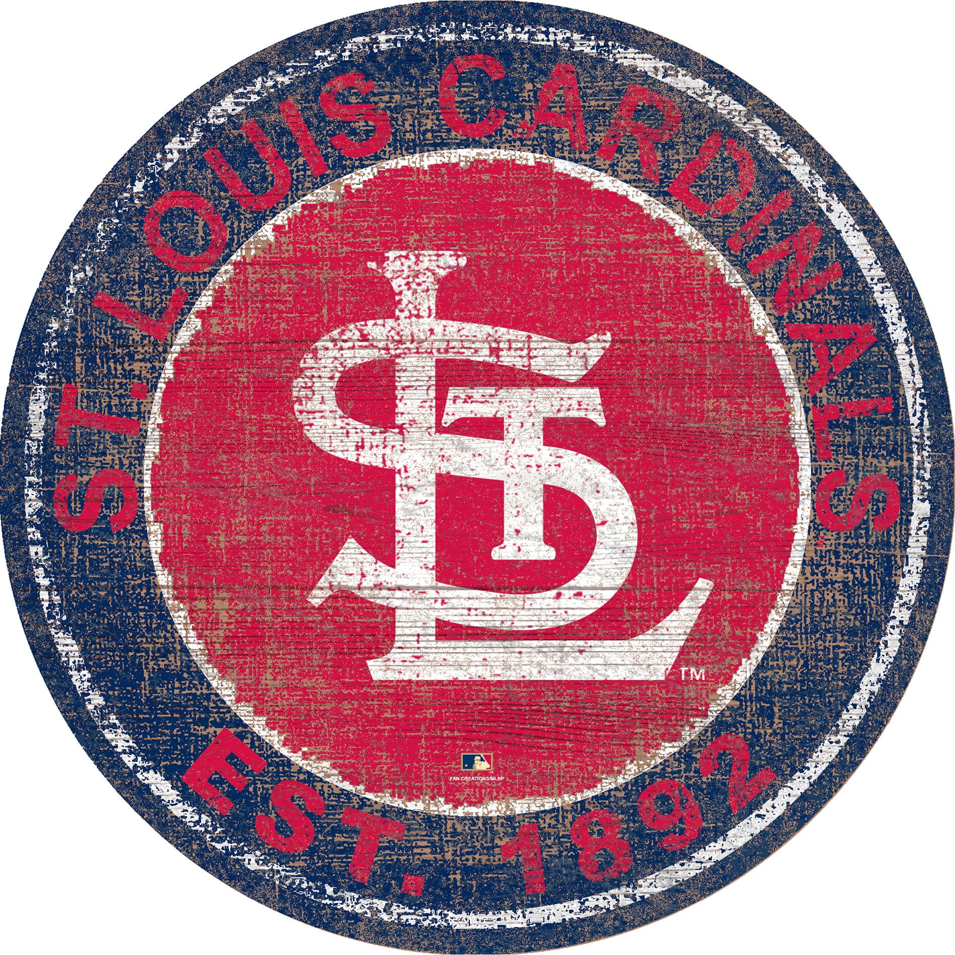 St. Louis Cardinals 24'' Round Heritage Logo Sign - Walmart.com