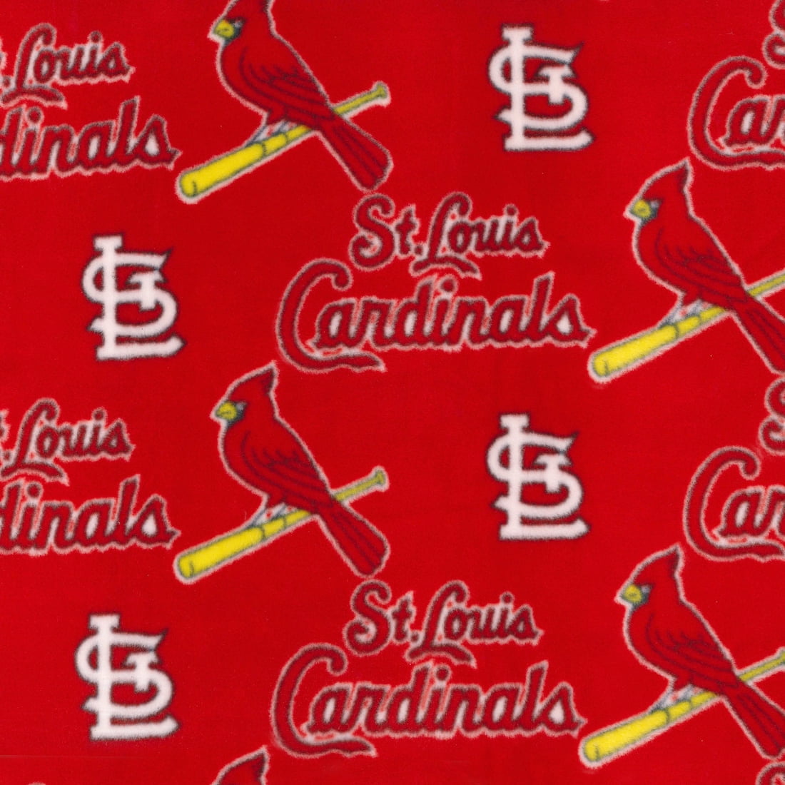 St. Louis Cardinals 58" 100% Polyester Fleece Logo Sports Sewing ...
