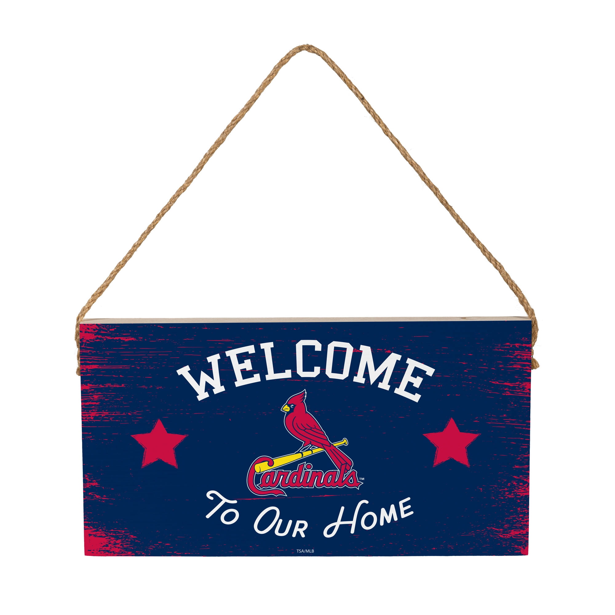 St. Louis Cardinals 6" x 11" Welcome Home Wood Wall Sign with Rope ...