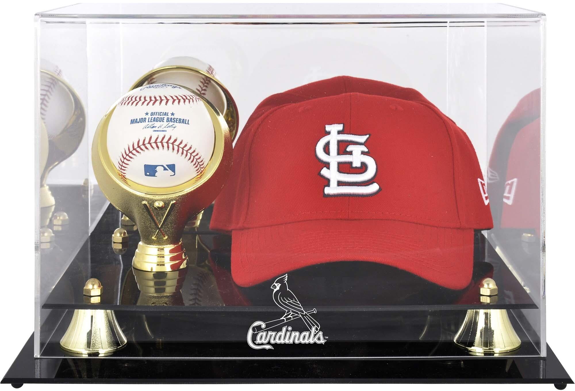 St. Louis Cardinals Acrylic Cap and Baseball Logo Display Case ...